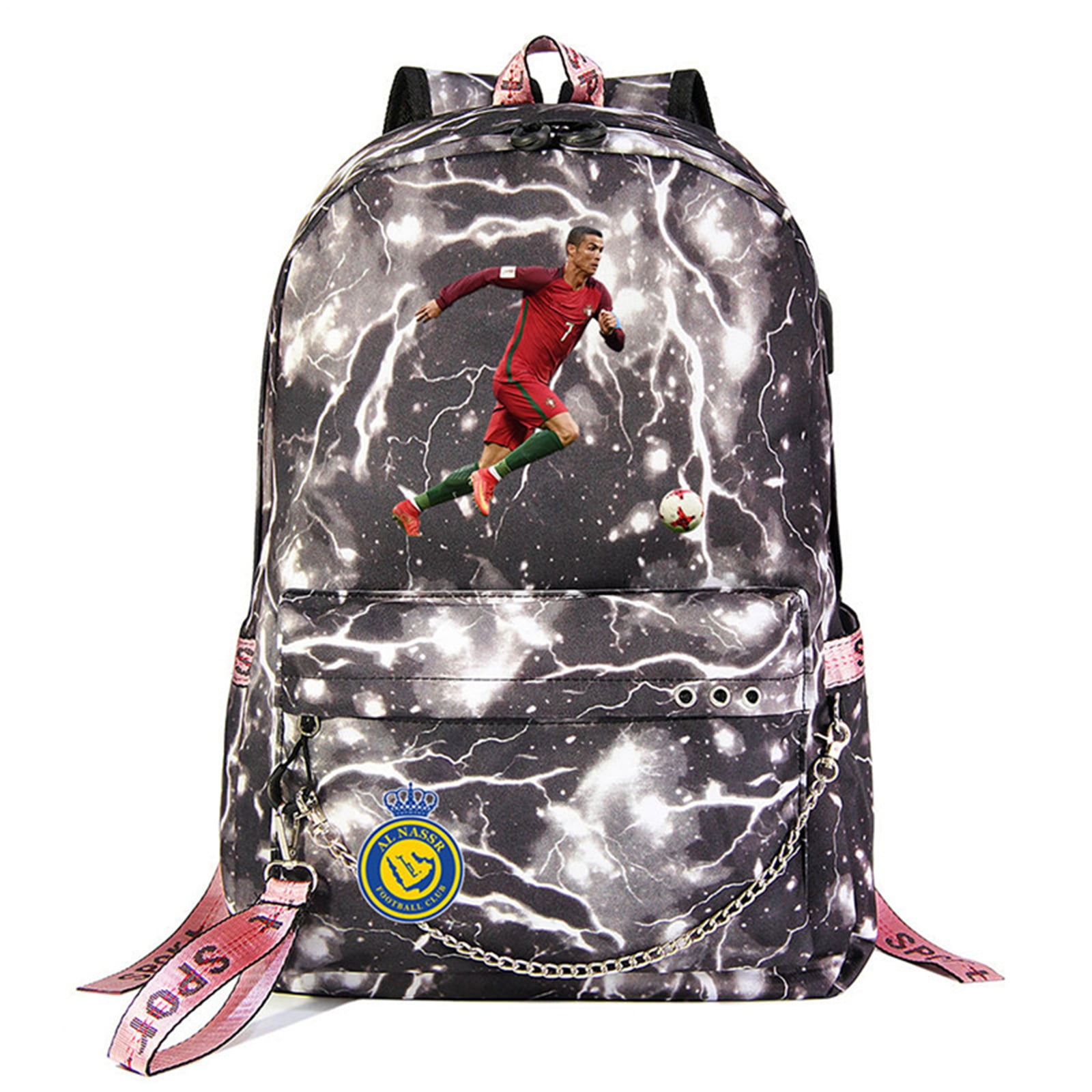 Waterproof Cristiano Ronaldo Backpack Multifunctional Al Nassr FC CR7 ...