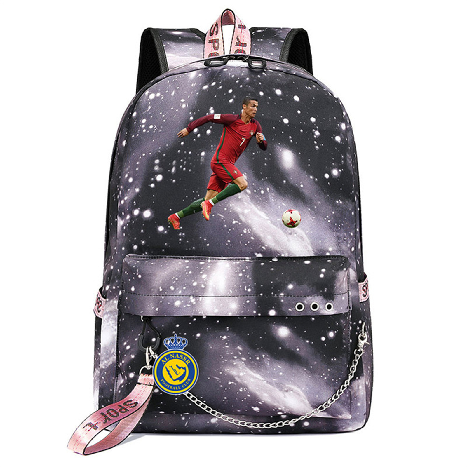Waterproof Cristiano Ronaldo Backpack Multifunctional Al Nassr FC CR7 ...