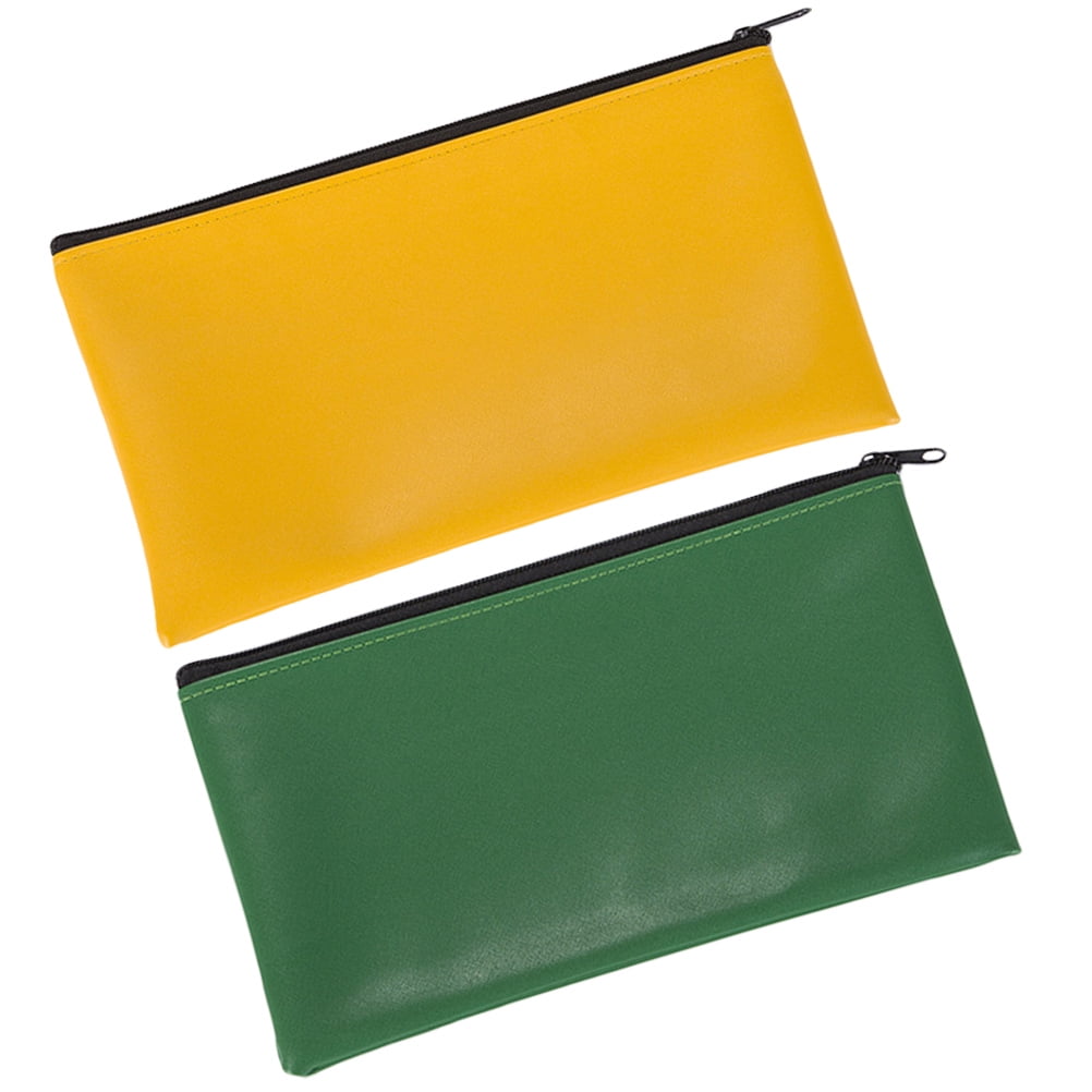 Waterproof Deposit Bag 2 Pcs Bank Bags Cash Pouch Portable Documents ...