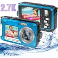 Waterproof Digital Camera Underwater Camera Full HD 2.7K 48MP ...