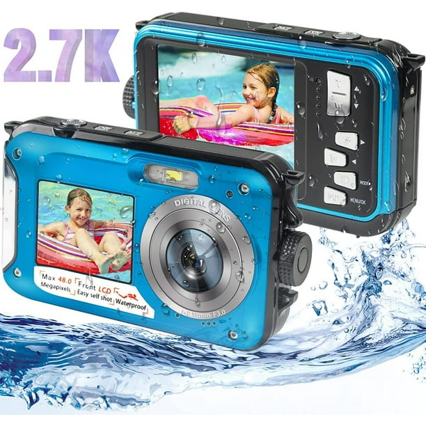 Waterproof Digital Camera Underwater Camera Full HD 2.7K 48MP ...