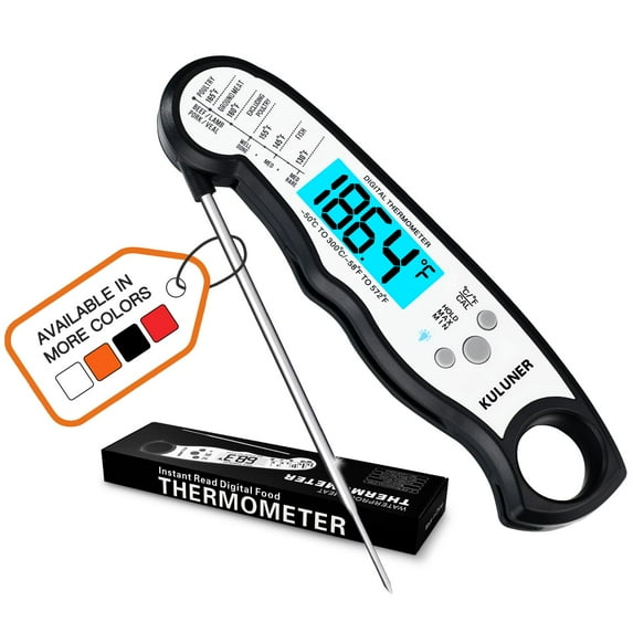 Waterproof Digital Instant Read Meat Thermometer with 4.6 Folding Probe ...
