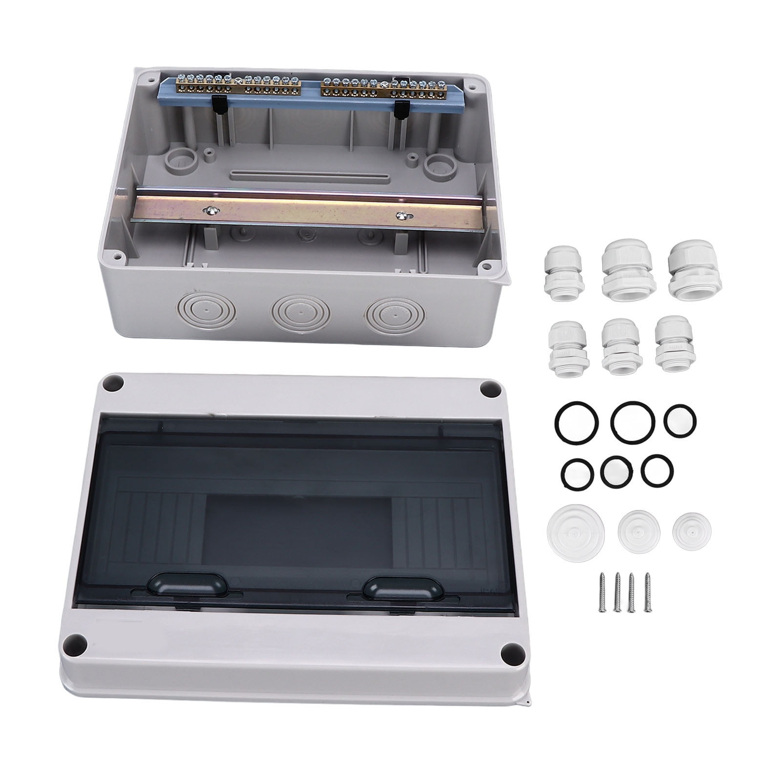Waterproof Distribution Box 12-Way, Plastic Electronic Junction Case ...