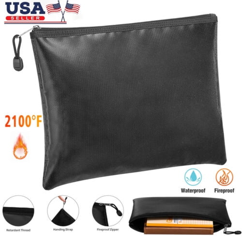 Waterproof Document Storage Fireproof Bag Money Safe Box Secret File ...