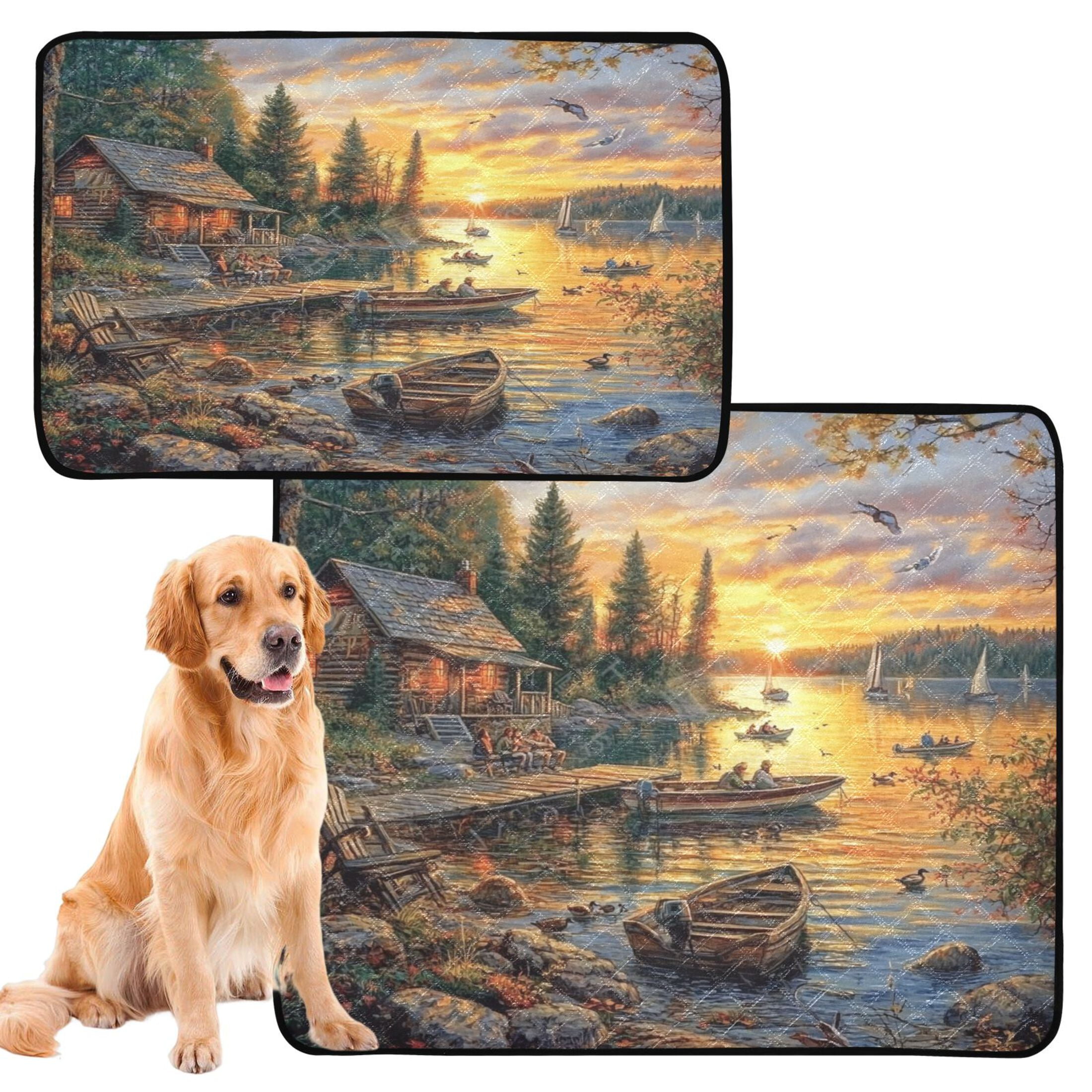 Waterproof Dog Cat Pet Mat with Plush Absorbent Surface & Non-Slip ...