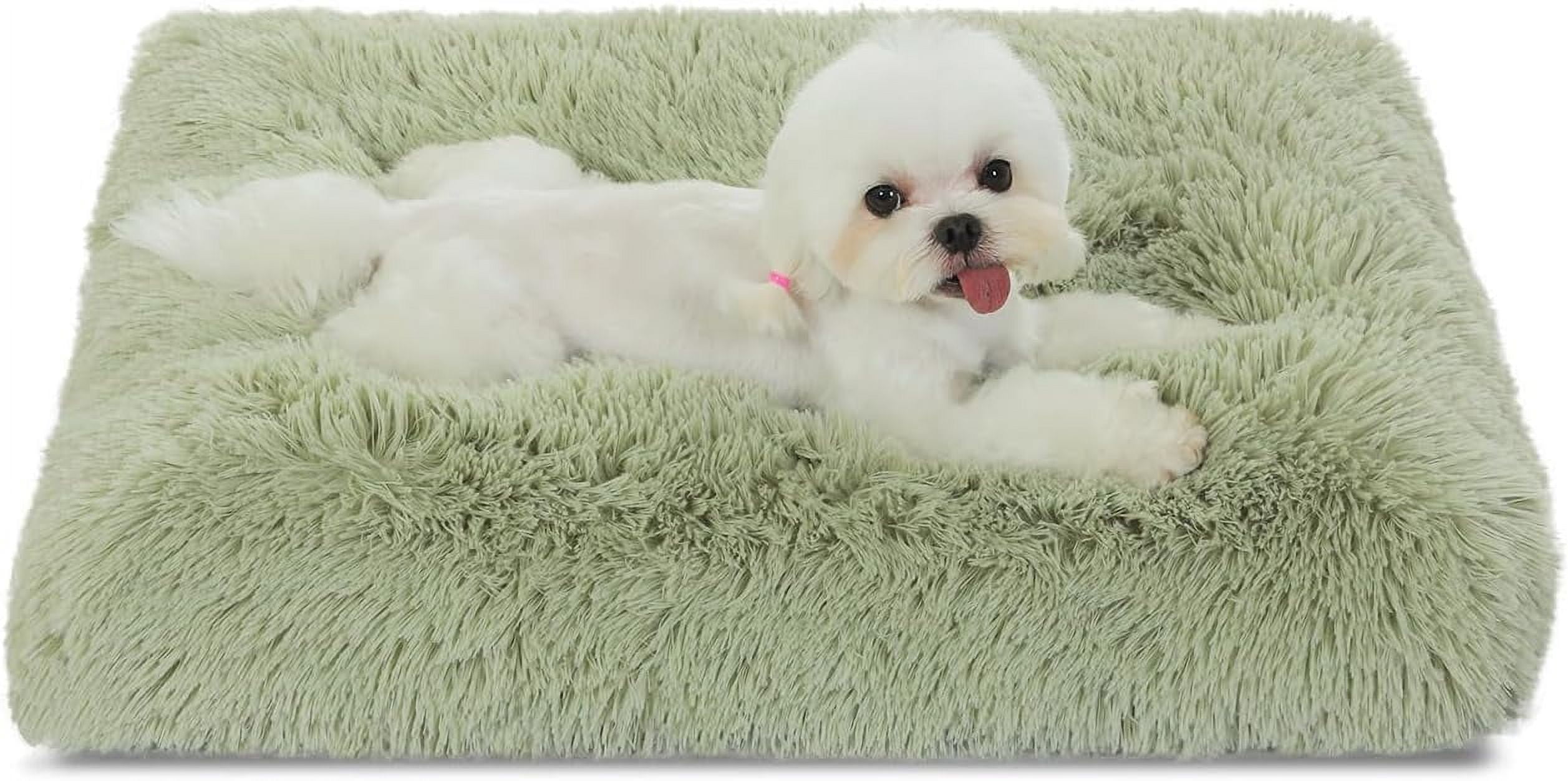Waterproof Dog Crate Pad, Plush Dog Kennel Bed with Removable Cover ...