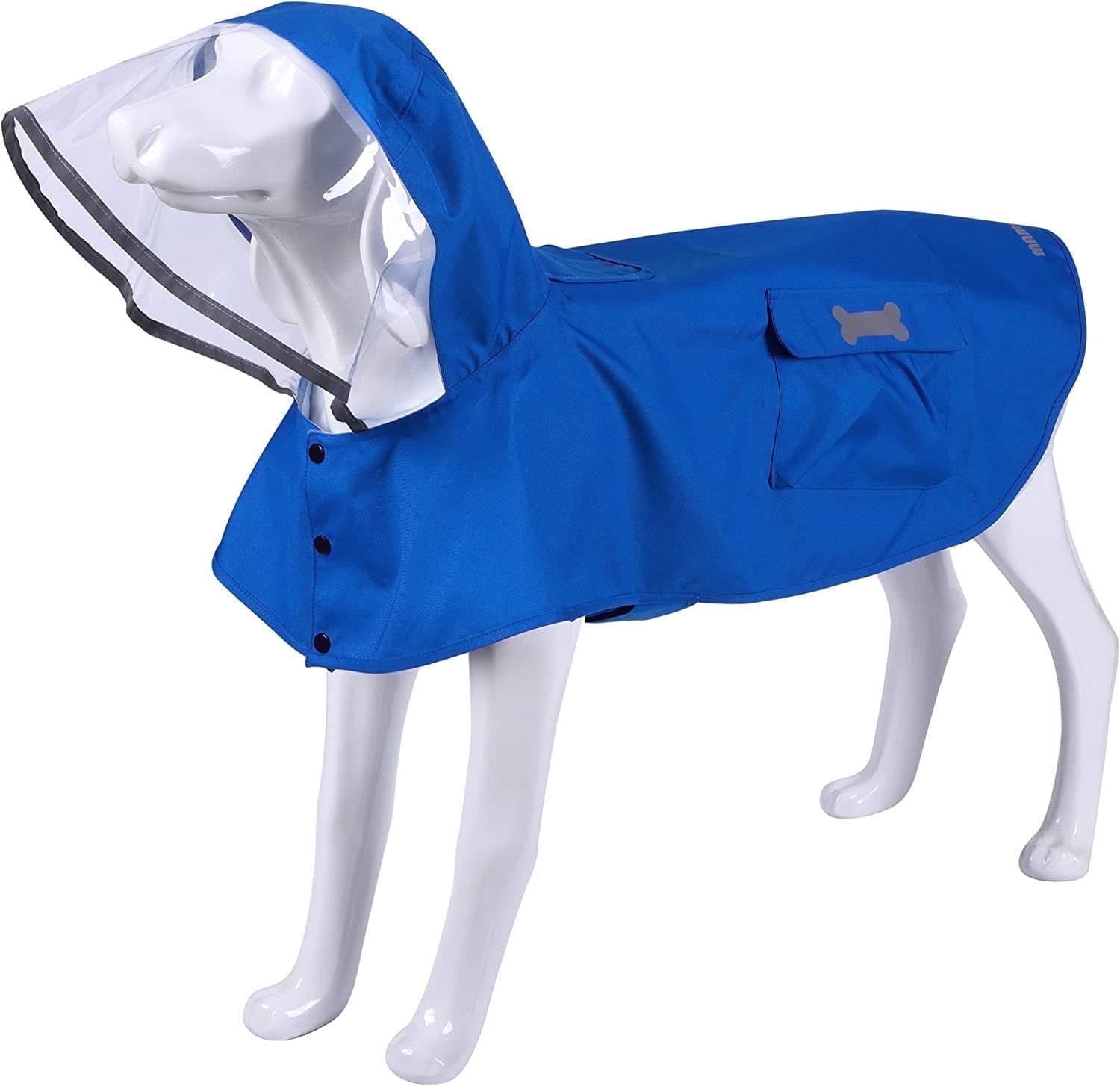 Waterproof Dog Raincoat, Adjustable Reflective Lightweight Pet Rain ...