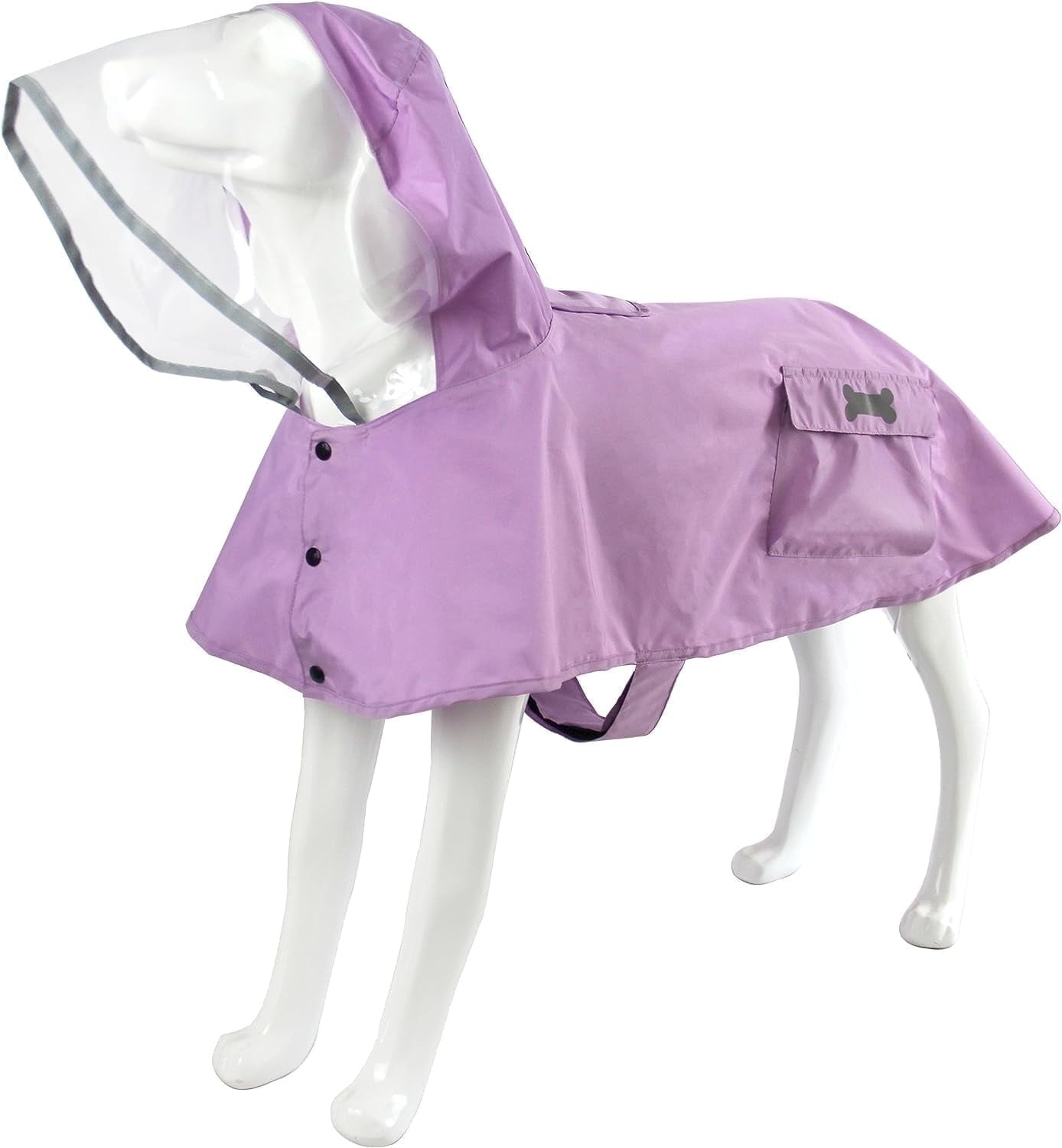 Waterproof Dog Raincoat, Adjustable Reflective Lightweight Pet Rain ...