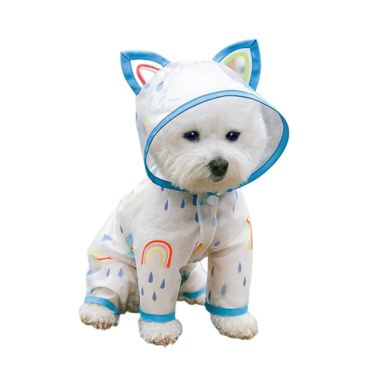 Waterproof Dog Raincoat,Full Coverage 4 Legs Dog Rain Jacket for Small ...