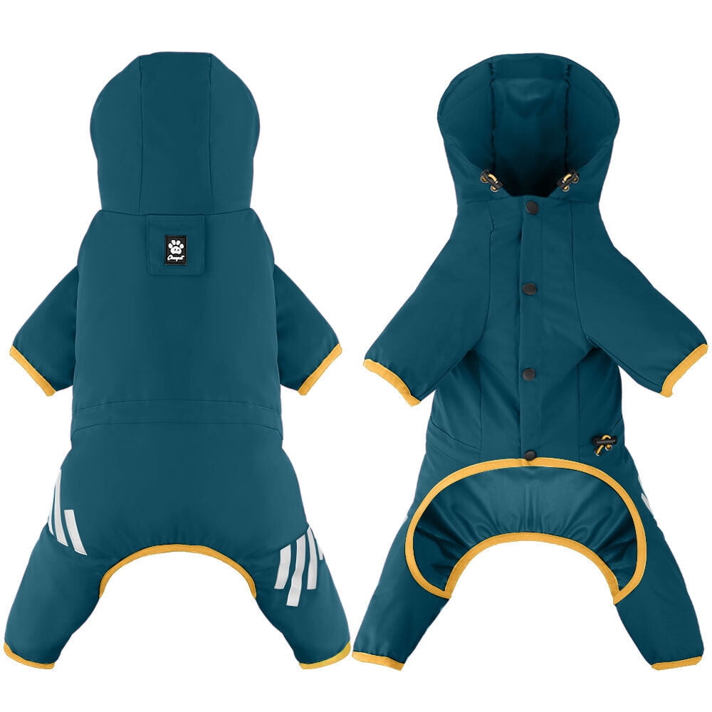 Waterproof Dog Raincoat Reflective Pet Rain Jacket Clothes Puppy Hooded ...