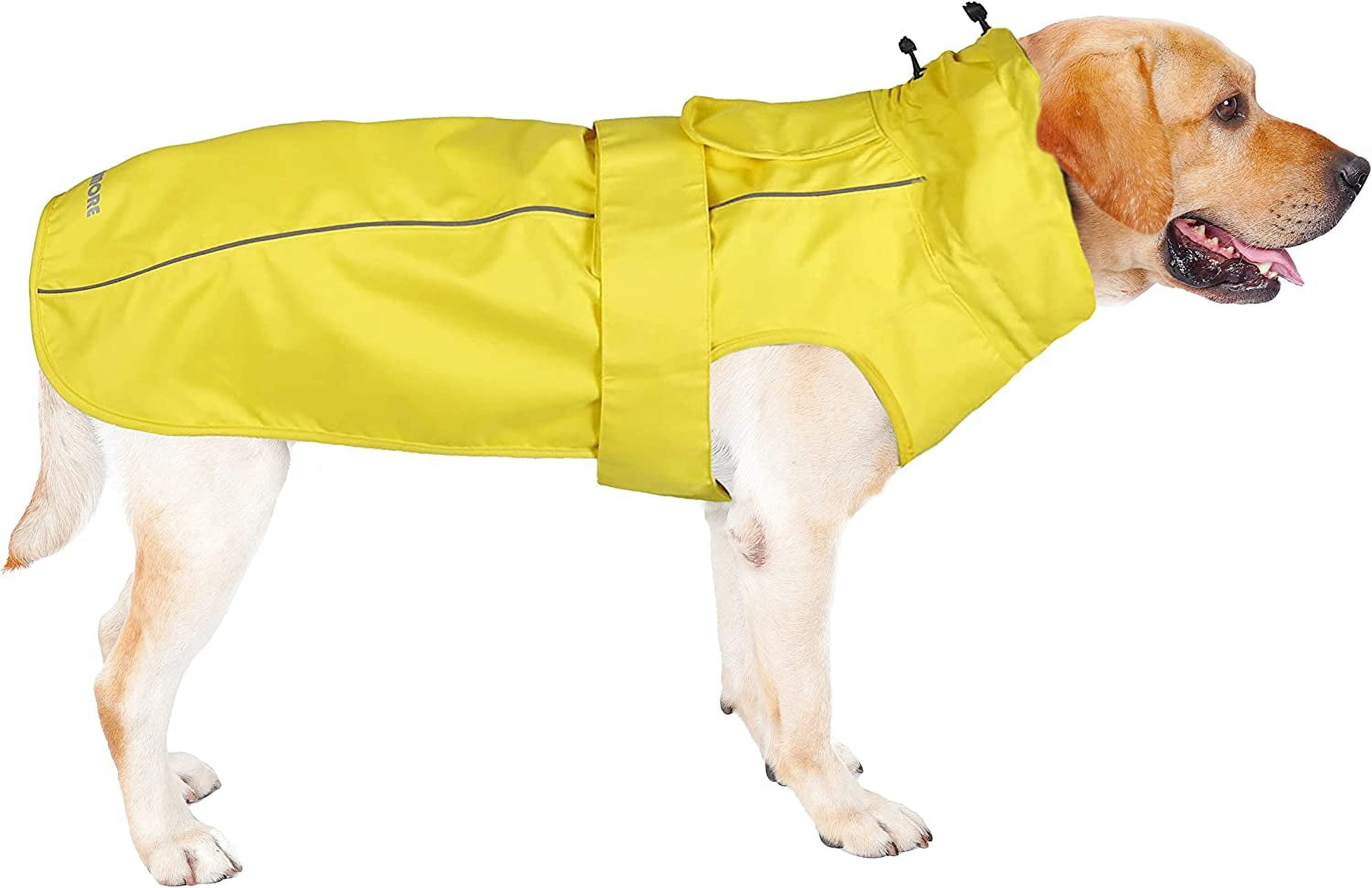 Waterproof Dog Raincoat with Reflective Strip, Lightweight Pet Rain ...