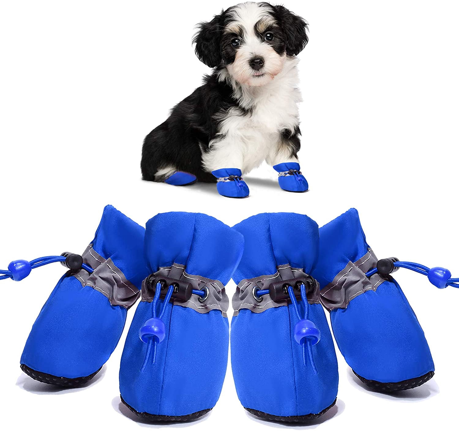 Waterproof Dog Shoes for Small Dogs, Puppy Booties with Reflective ...