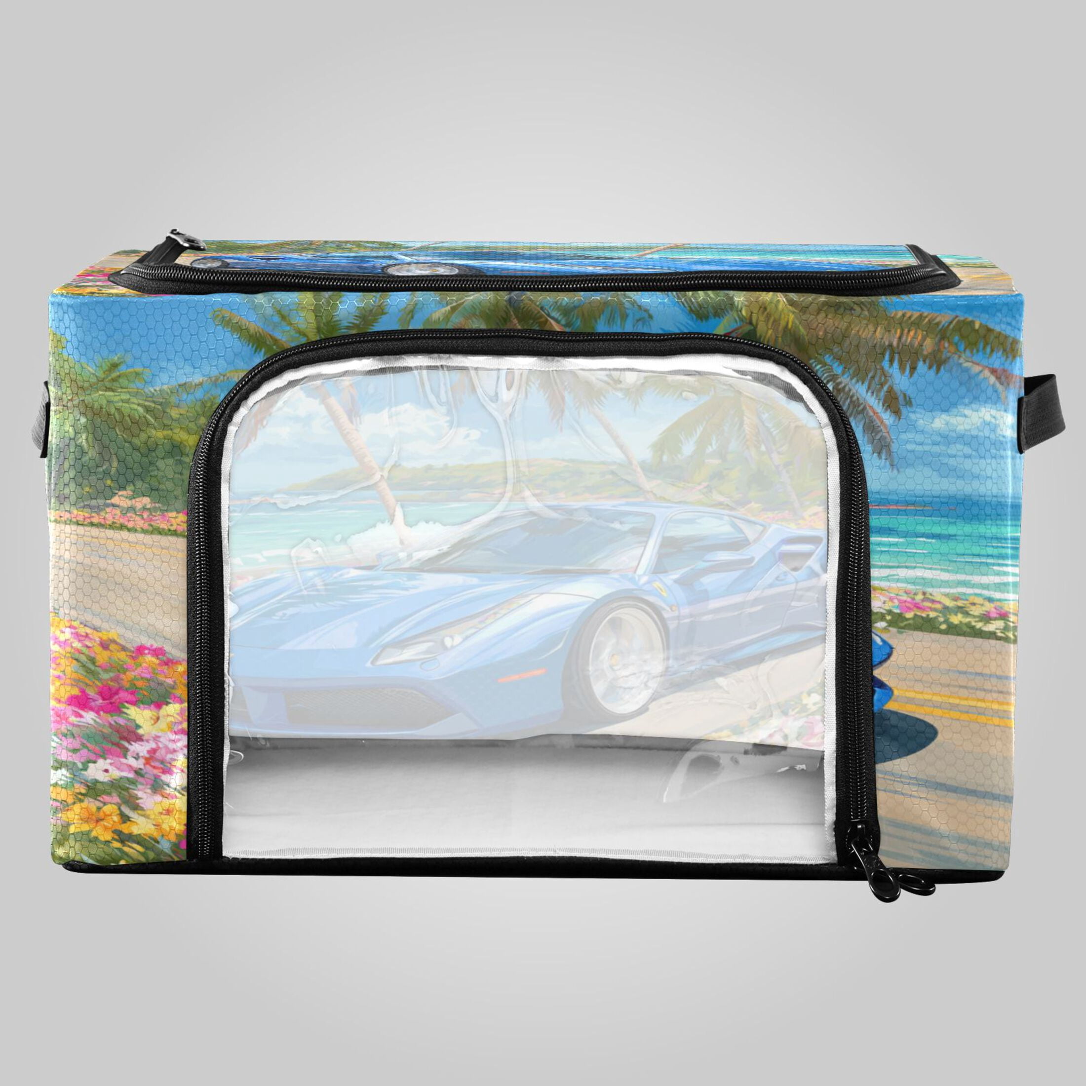 Waterproof Double Opening Foldable Storage Bin with Iron Frame for ...