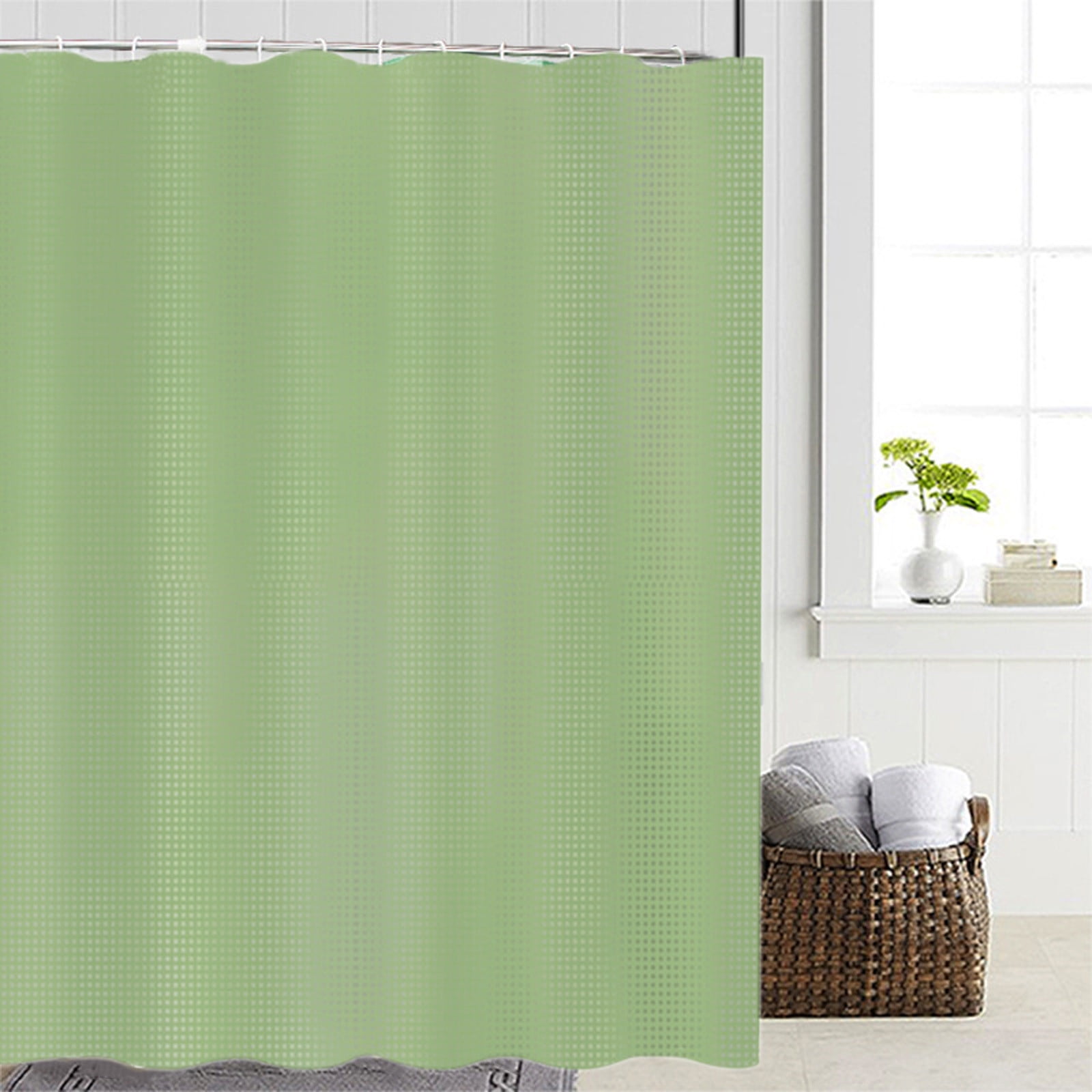 XYAIYT Waterproof Double Sided Polka Shower Curtain Easy to Clean and ...