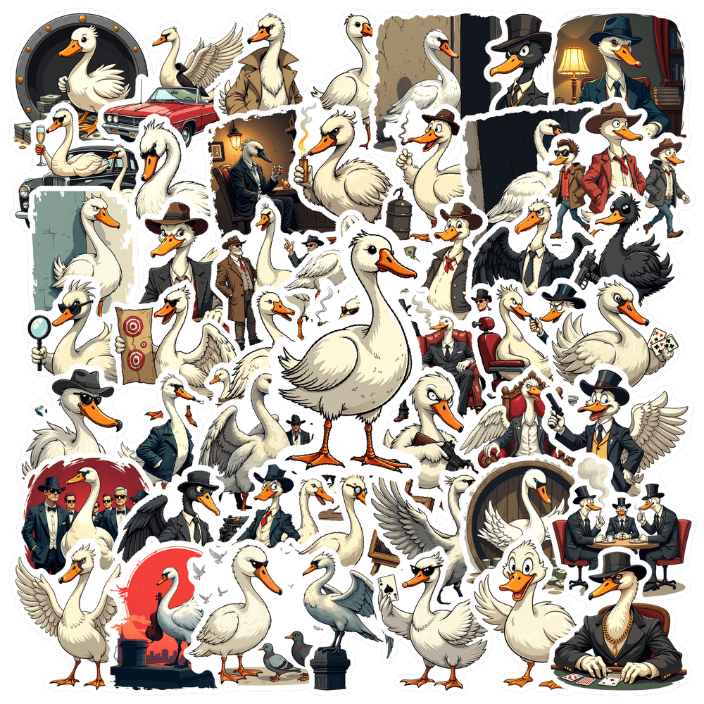 Waterproof Duck Stickers Humorous Vinyl Stickers Cartoon Stickers for ...