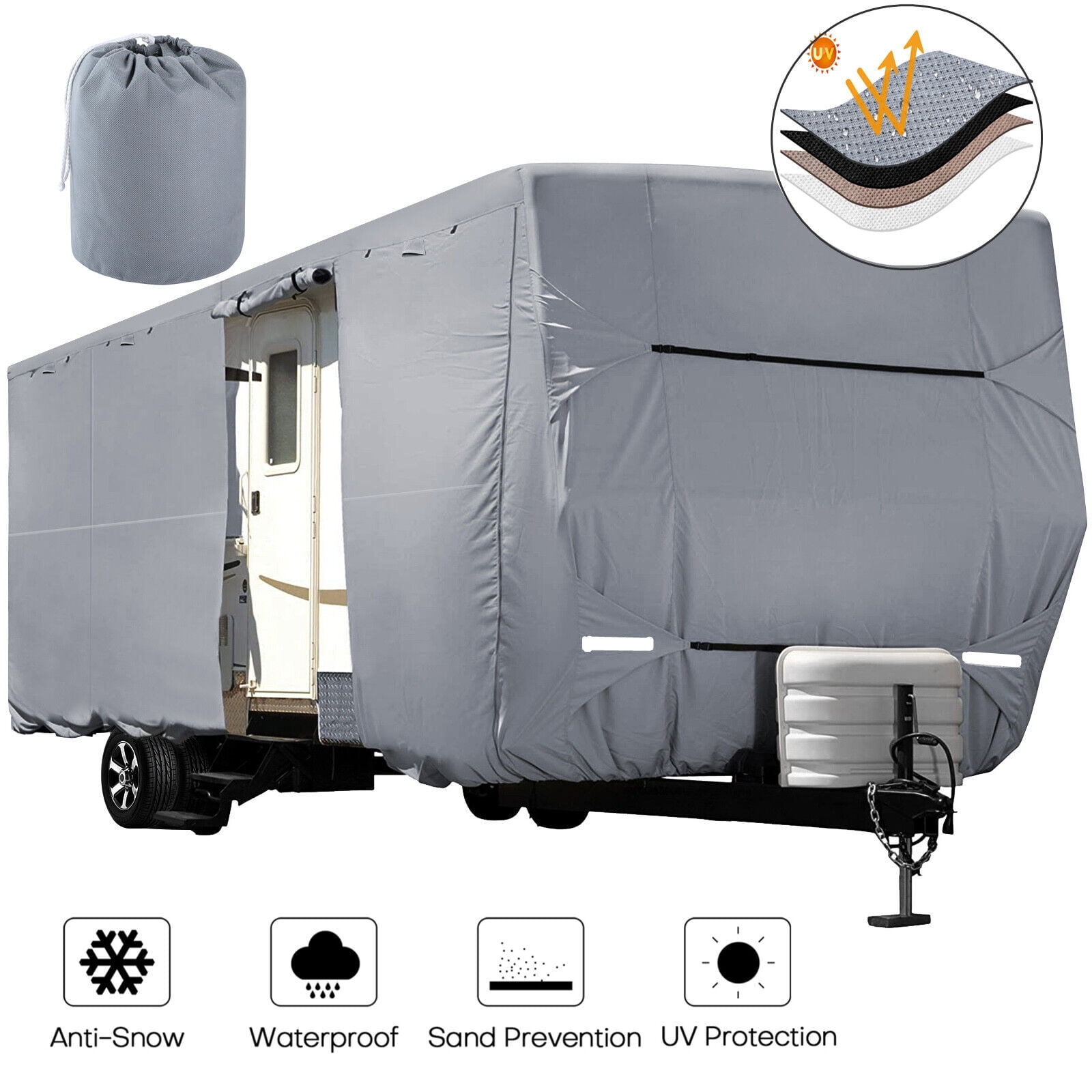 Otoez Heavy Duty RV Cover: Waterproof, Anti-UV, 4-Ply, 16'-38' Camper ...