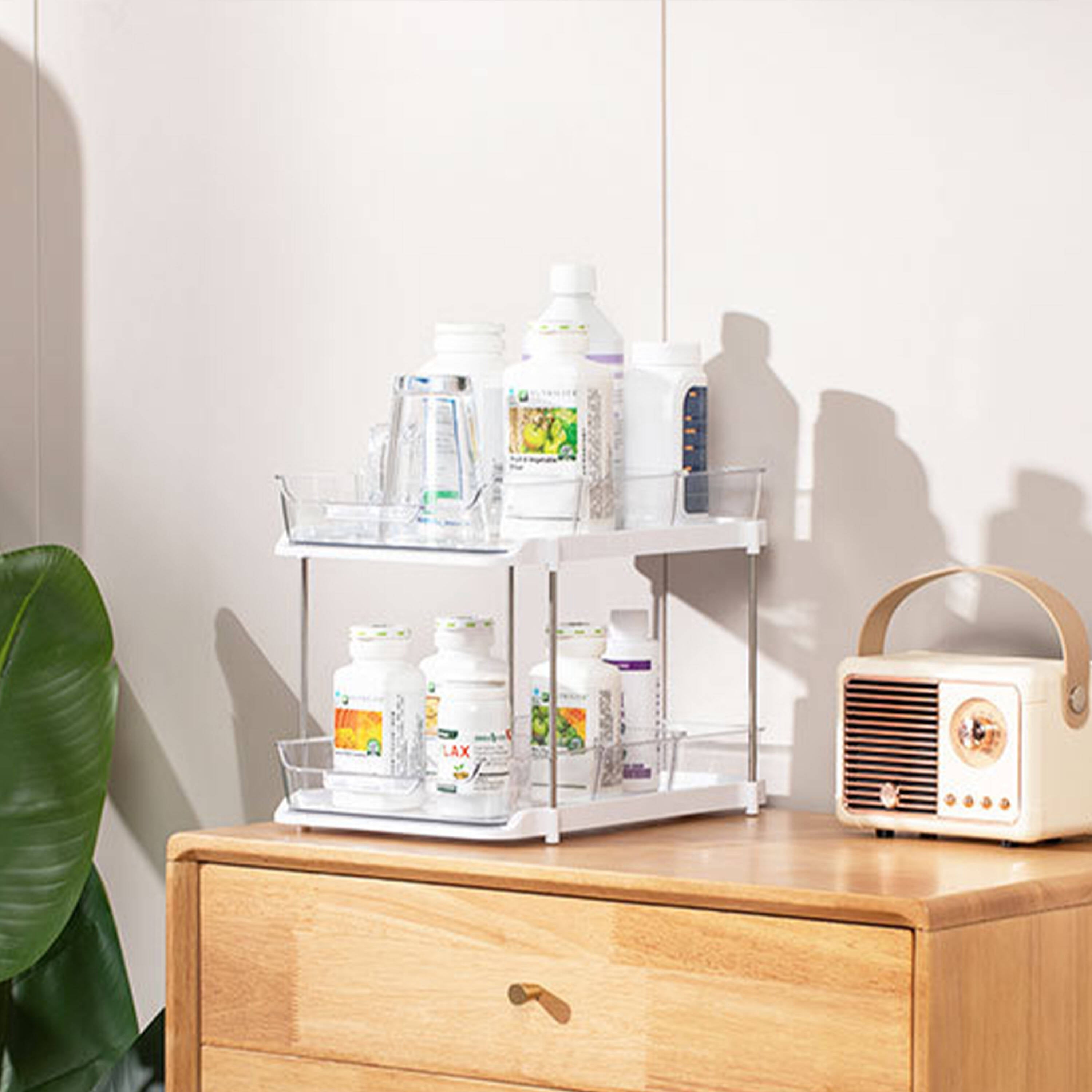 Waterproof Easy-cleaning 4 Movable Dividers Under Sink Cabinet ...