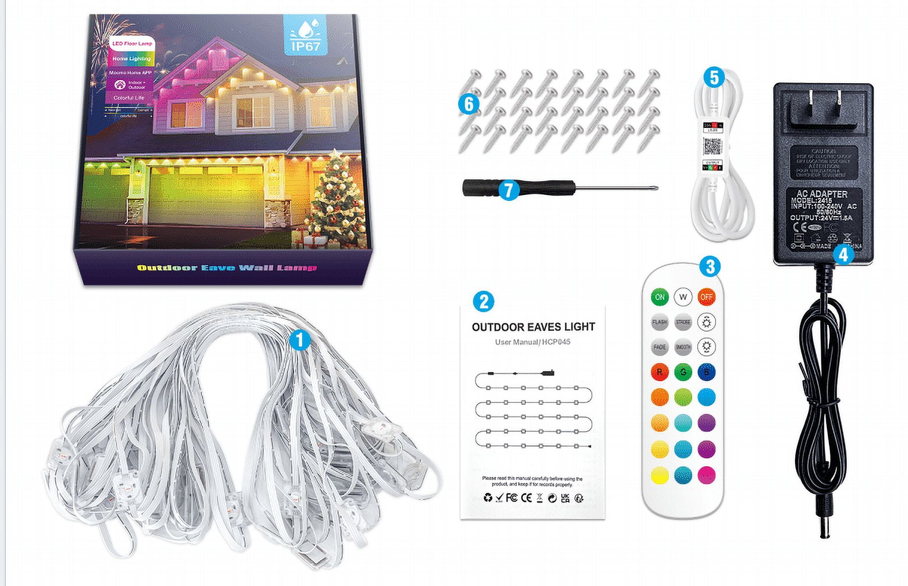 Waterproof Eave Bluetooth Eave Light String LED Eave Lights - Walmart.com