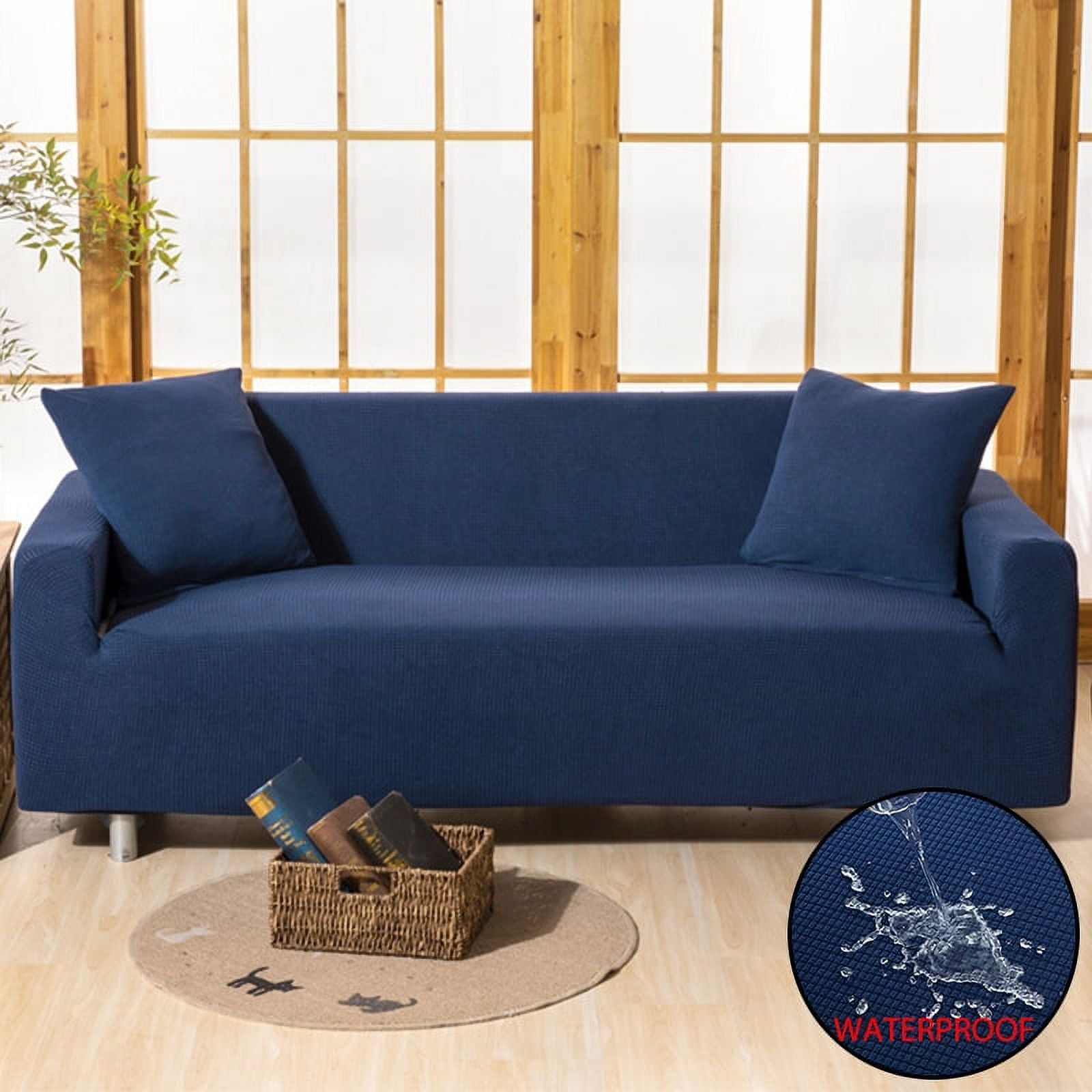 Waterproof Elastic Sofa Cover for Living Room 1/2/3/4 Seater Thick ...