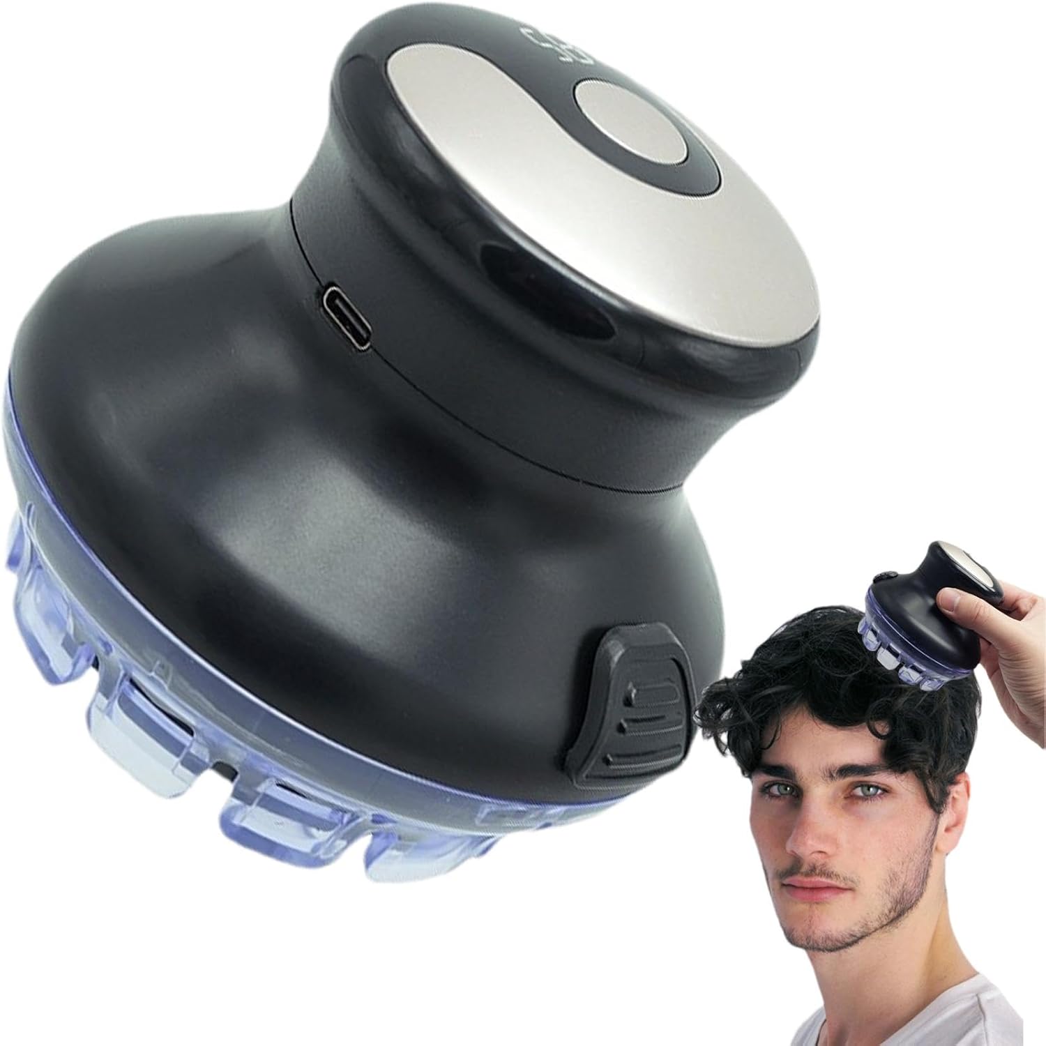 Waterproof Electric Hair Shaver, Hair Clipper, Circular Electric Hair ...