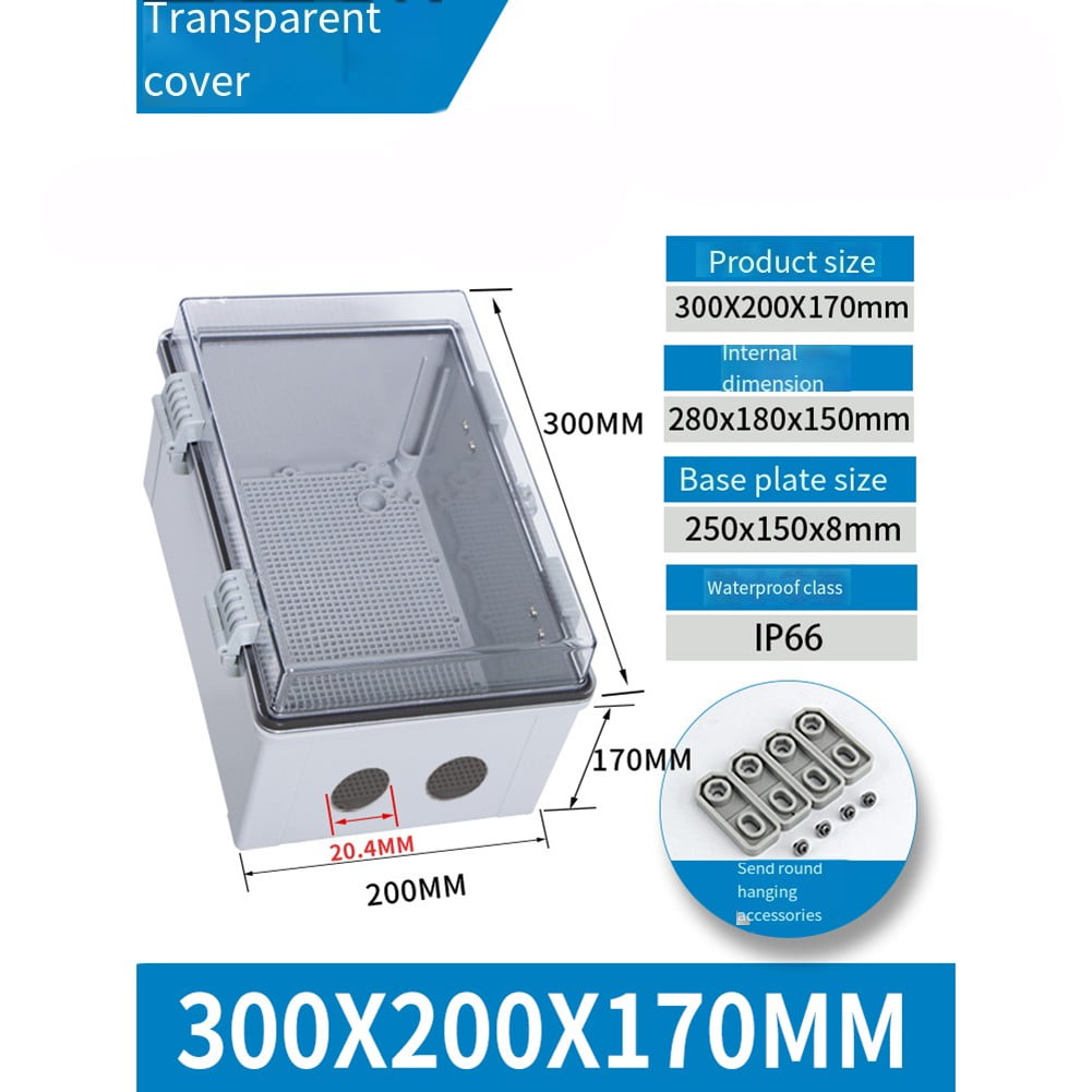 Waterproof Electrical Box IP66 Outdoor Socket Enclosure ABS Plastic ...