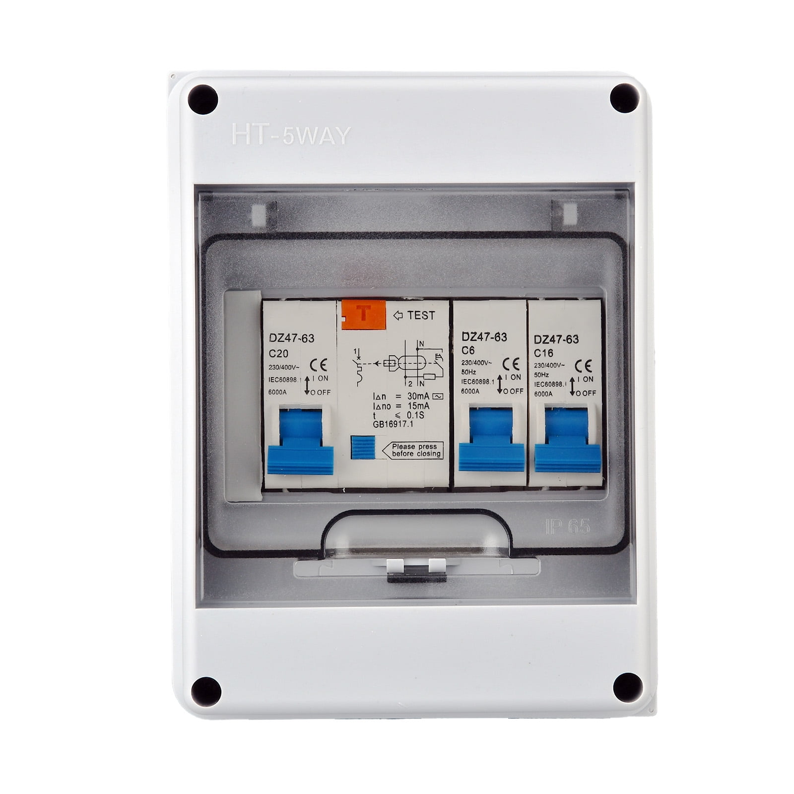 Waterproof Electrical Distribution Box With Circuit Breaker Plastic ...