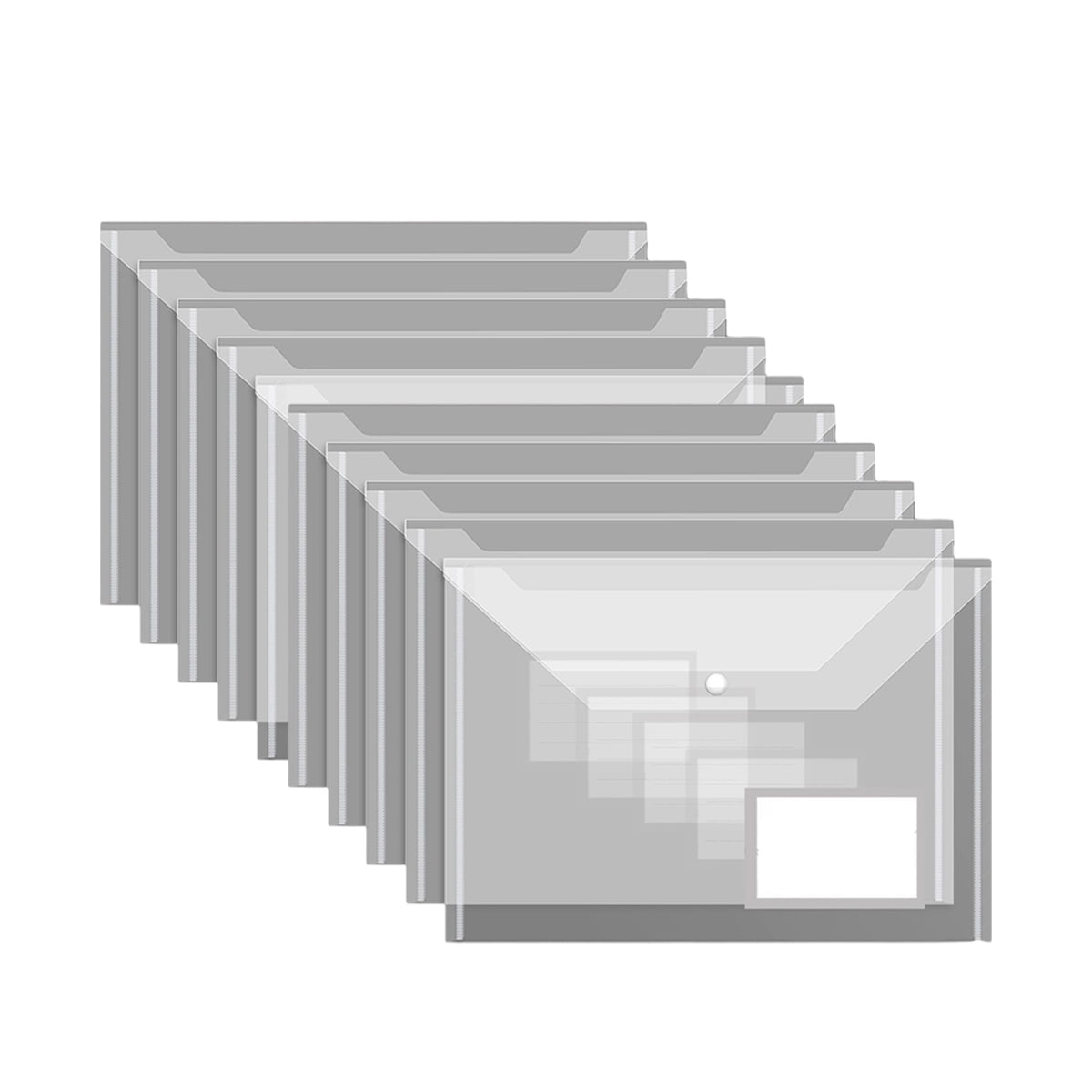 Waterproof Envelope Folder Clear Document Folders, Letter A4 Size Snap ...