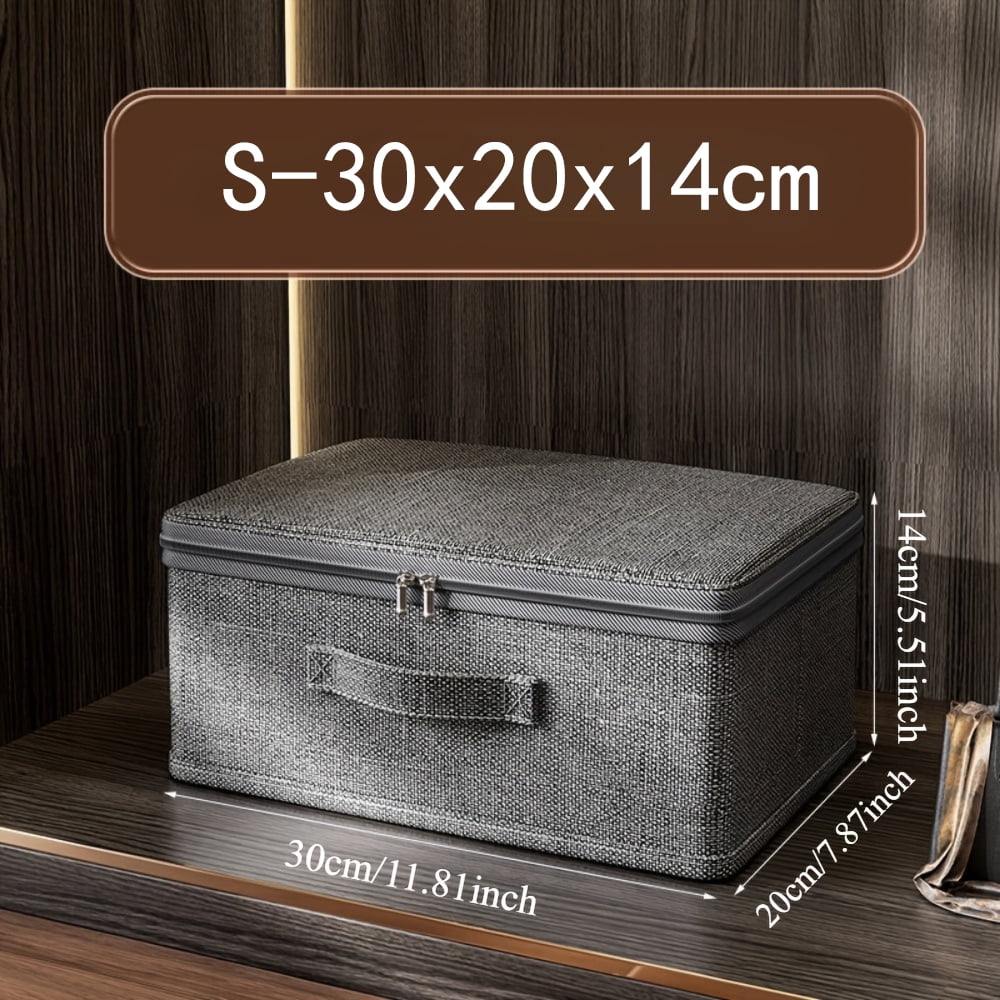 Waterproof Extra Large Stackable Canvas Storage Box with Lid Multi ...