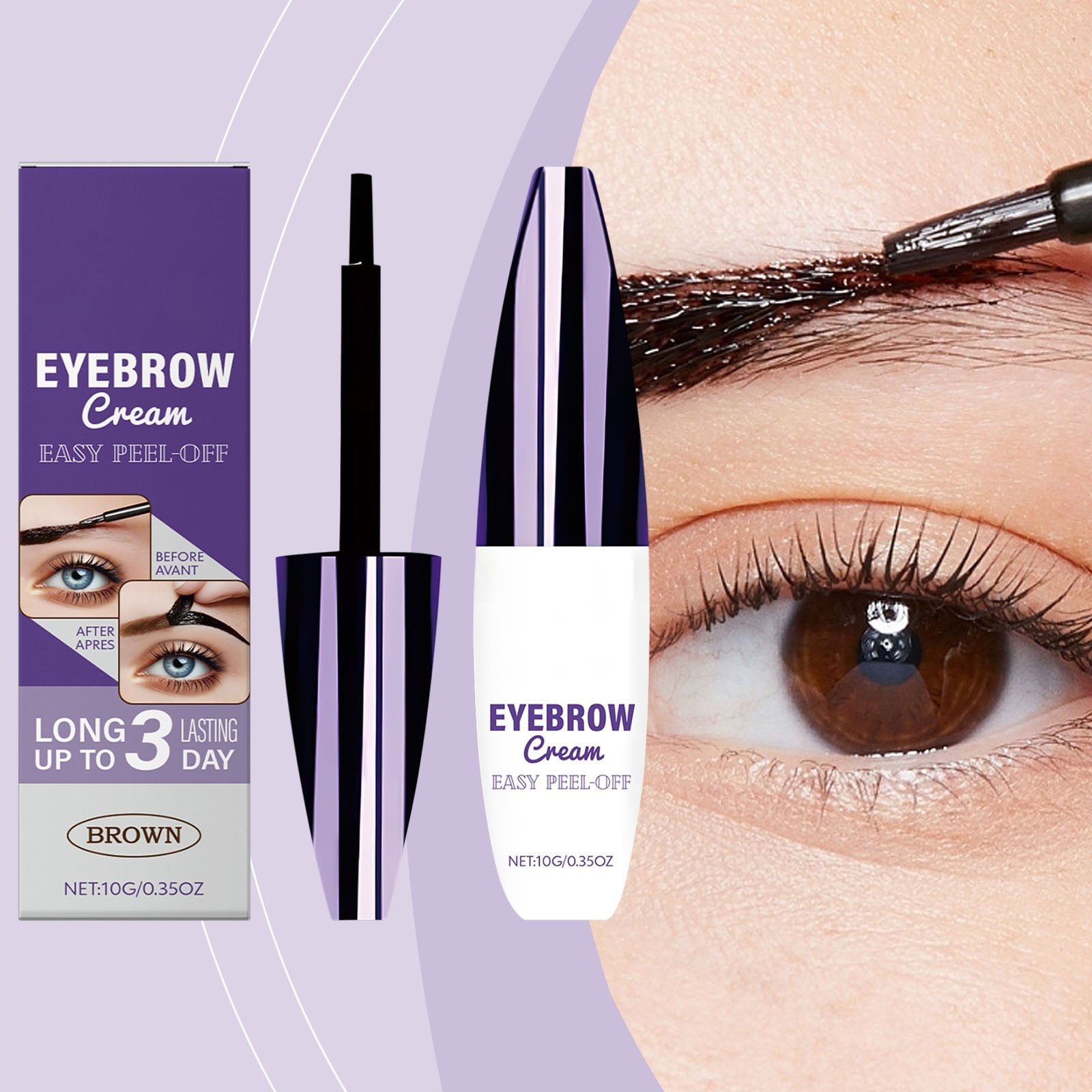 Waterproof Eyebrow Gel - 10g/0.35oz Smudge-Proof & Long-Lasting | Tear ...