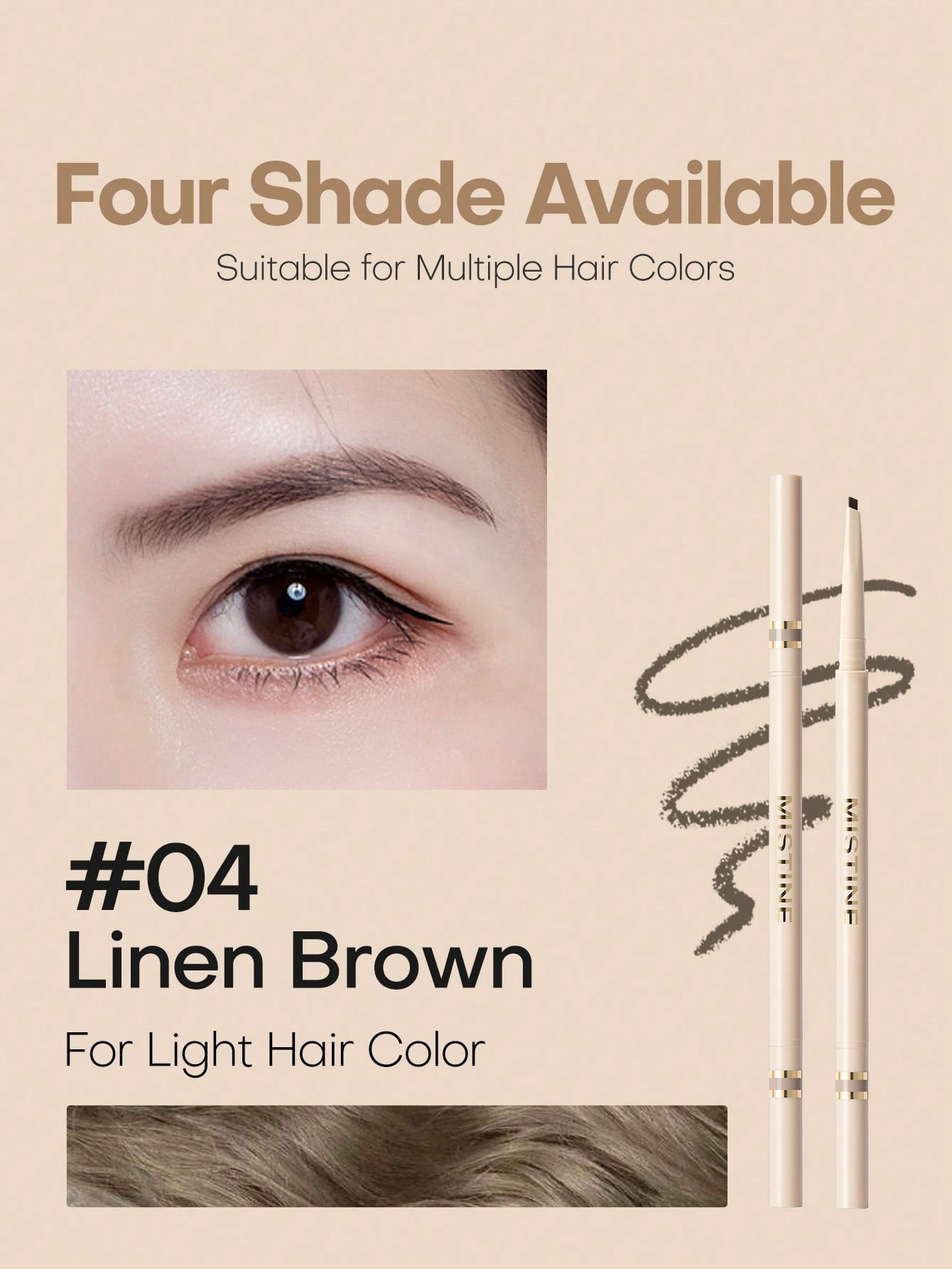 Waterproof Eyebrow Pencil Ultra-Fine Felt Tip with Delicate Eyebrow ...