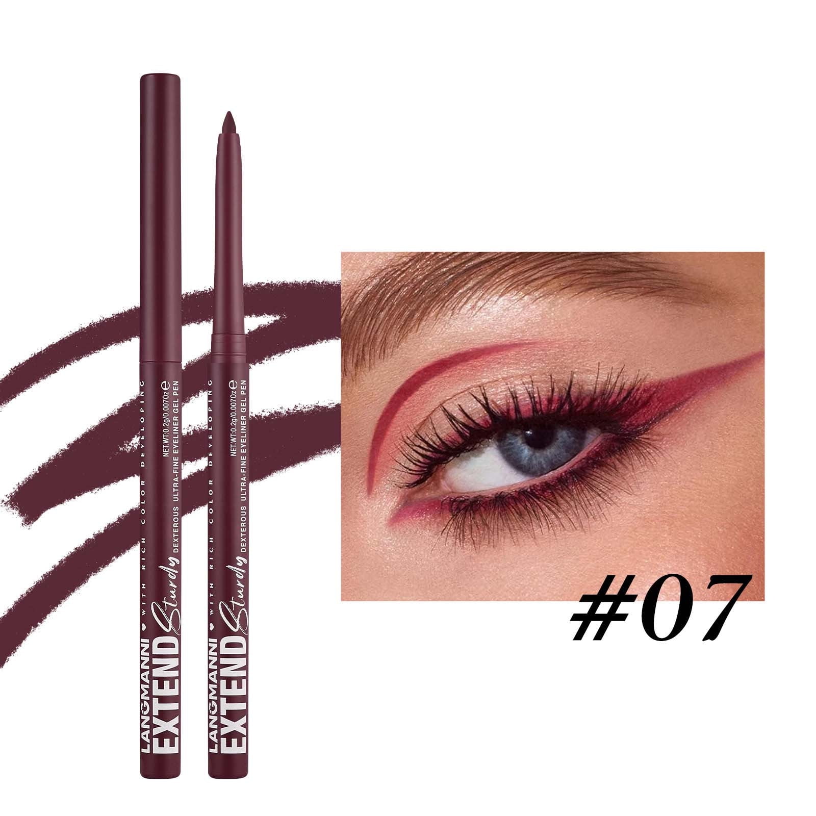 Waterproof Eyeliner Pencil Makeup Eye Liner 12 Colors Available Black ...