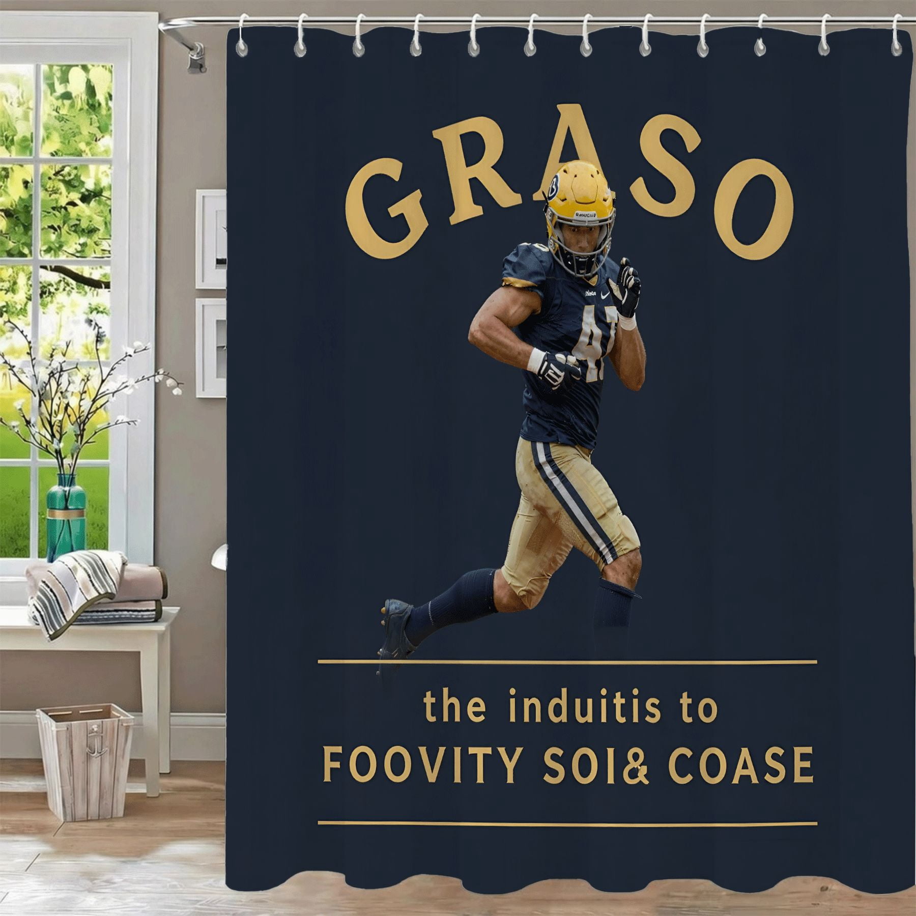 Waterproof Fabric Shower Curtain 70.8" x70.8" - Features Dynamic ...