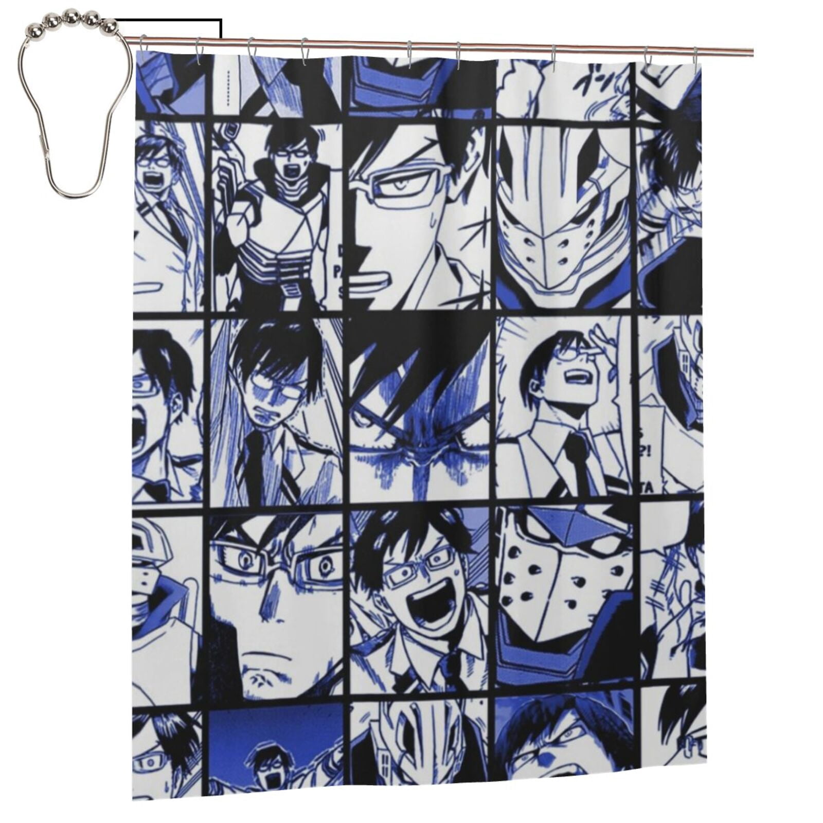 Waterproof Fabric Shower Curtain Liner, My Hero Academia Iida Collage ...