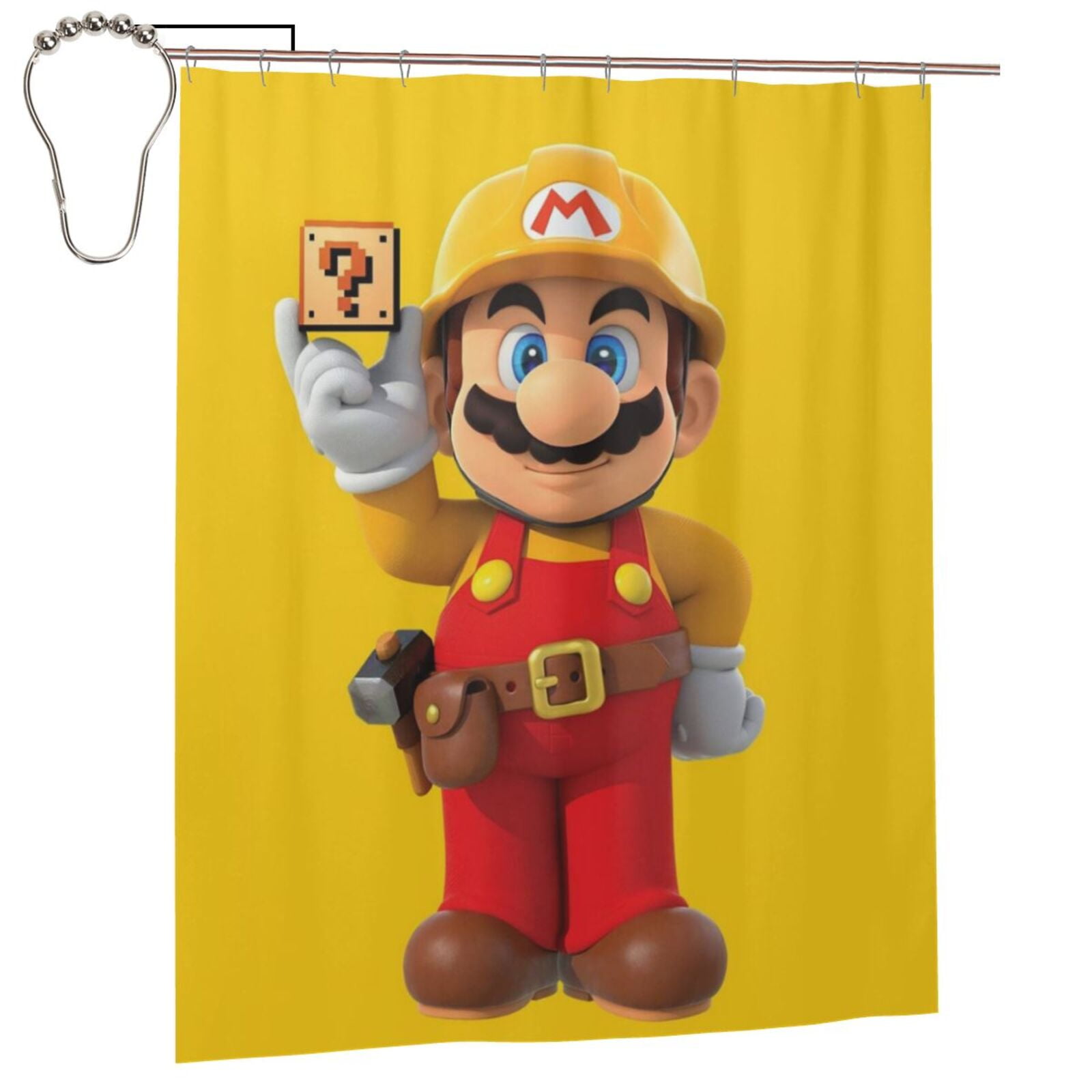 Waterproof Fabric Shower Curtain Liner, Super Mario Covered Bathtub ...