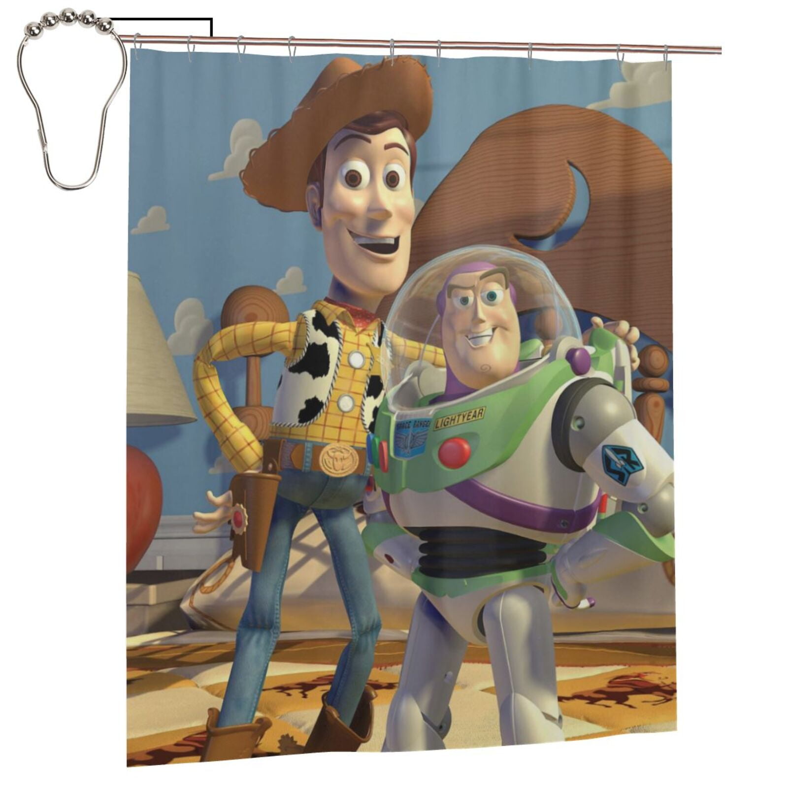 Waterproof Fabric Shower Curtain Liner, Toy Story Covered Bathtub ...