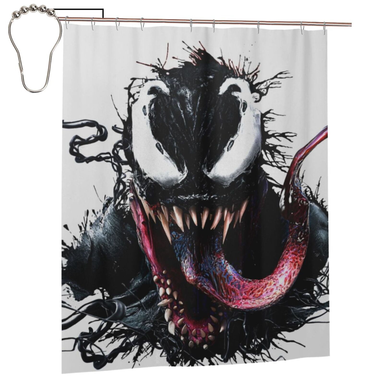 Waterproof Fabric Shower Curtain Liner, Venom Covered Bathtub Bathroom ...