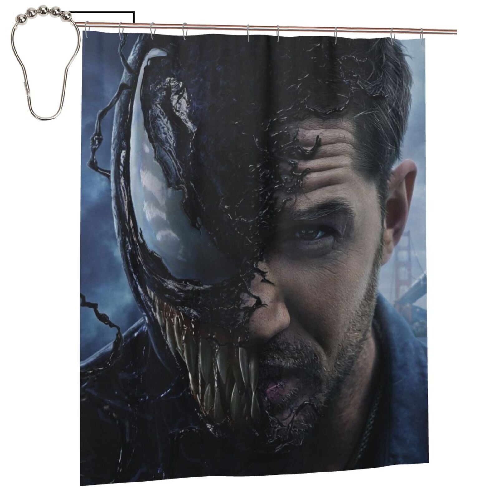 Waterproof Fabric Shower Curtain Liner, Venom Covered Bathtub Bathroom ...