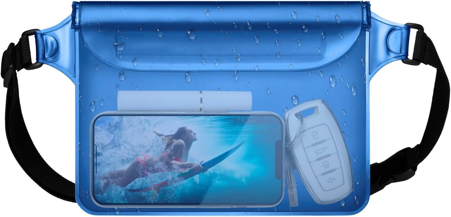 Waterproof Fanny Pack - Waterproof Phone Pouch with Waist Strap - Beach Accessories Waterproof ...