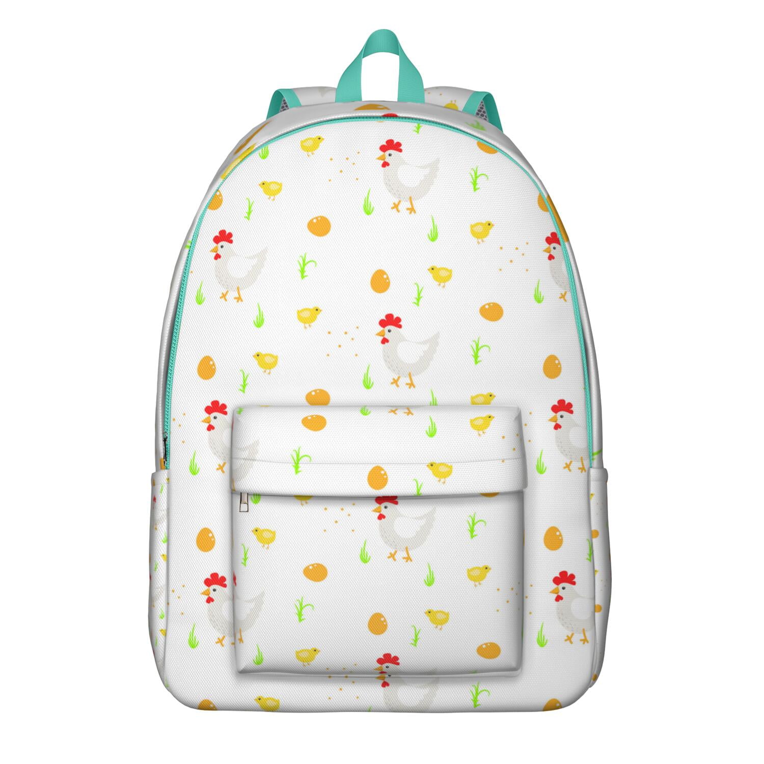 Waterproof Farm Chicken Backpack, Lightweight School Bag Featuring Cute ...