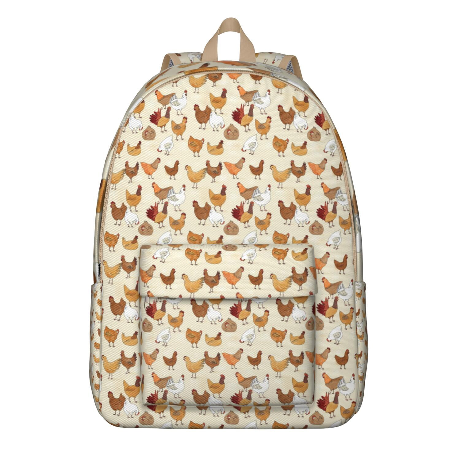 Waterproof Farm Rooster Backpack, Durable School Bag Featuring Cute ...