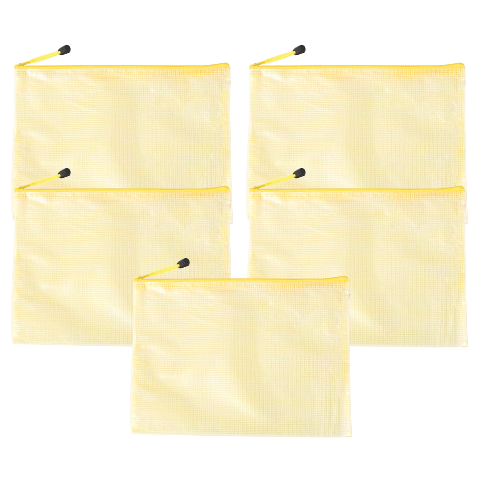 Waterproof File Bags 5Pcs Zipper Closure PVC Document Pouches - Walmart.com