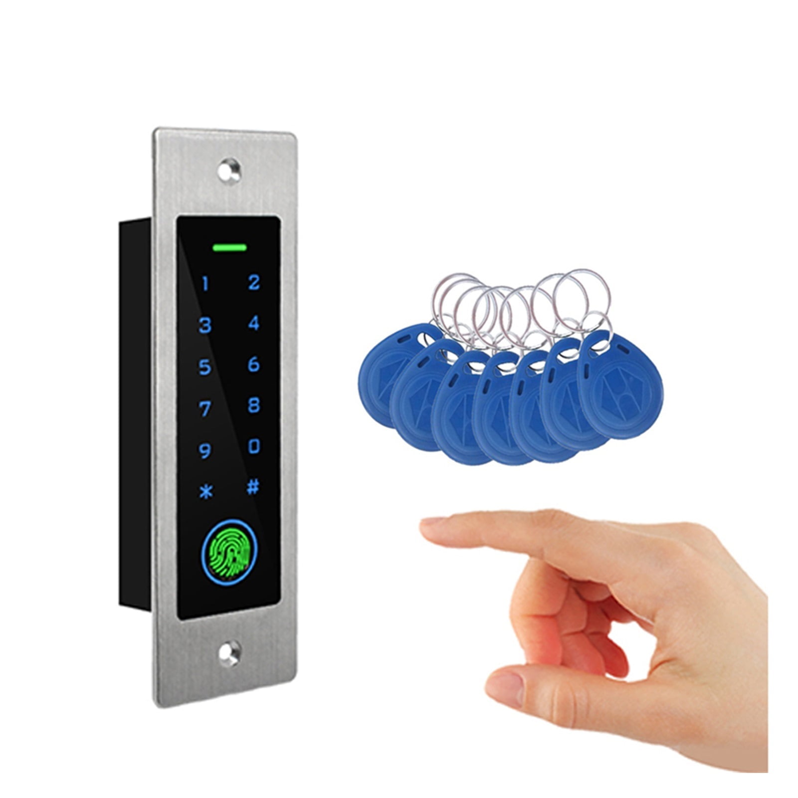 Waterproof Fingerprint Metal Access Control Keypad RFID125Khz Embedded ...