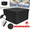 Waterproof Fire Pit Cover Square Heavy Duty Full Coverage Anti UV ...