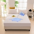 Waterproof Fitted Mattress Queen Breathable Noiseless Bed Cover for ...
