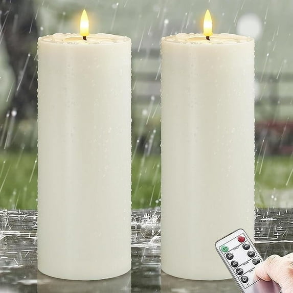 Waterproof Flickering Plastic Flameless with Cycle Timer & Remote ...