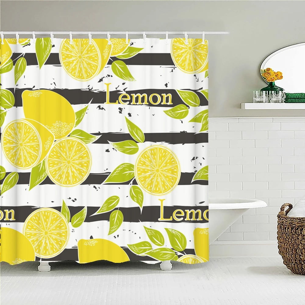 Waterproof Flower leaves Shower Curtain For Bathroom Bath Curtains 3d ...