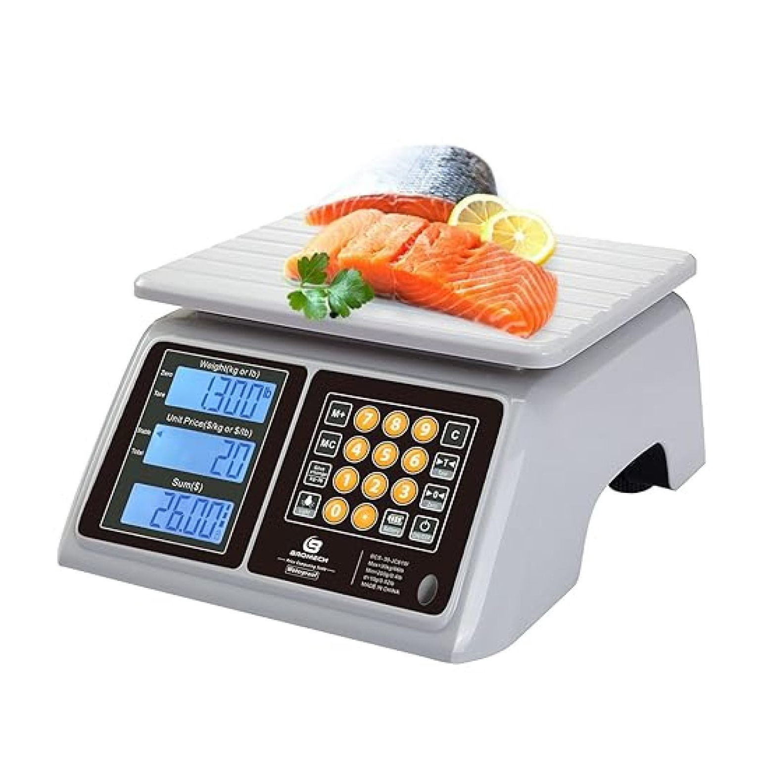 Waterproof Food Scale 66lb with Price Computing - Digital Rechargeable ...