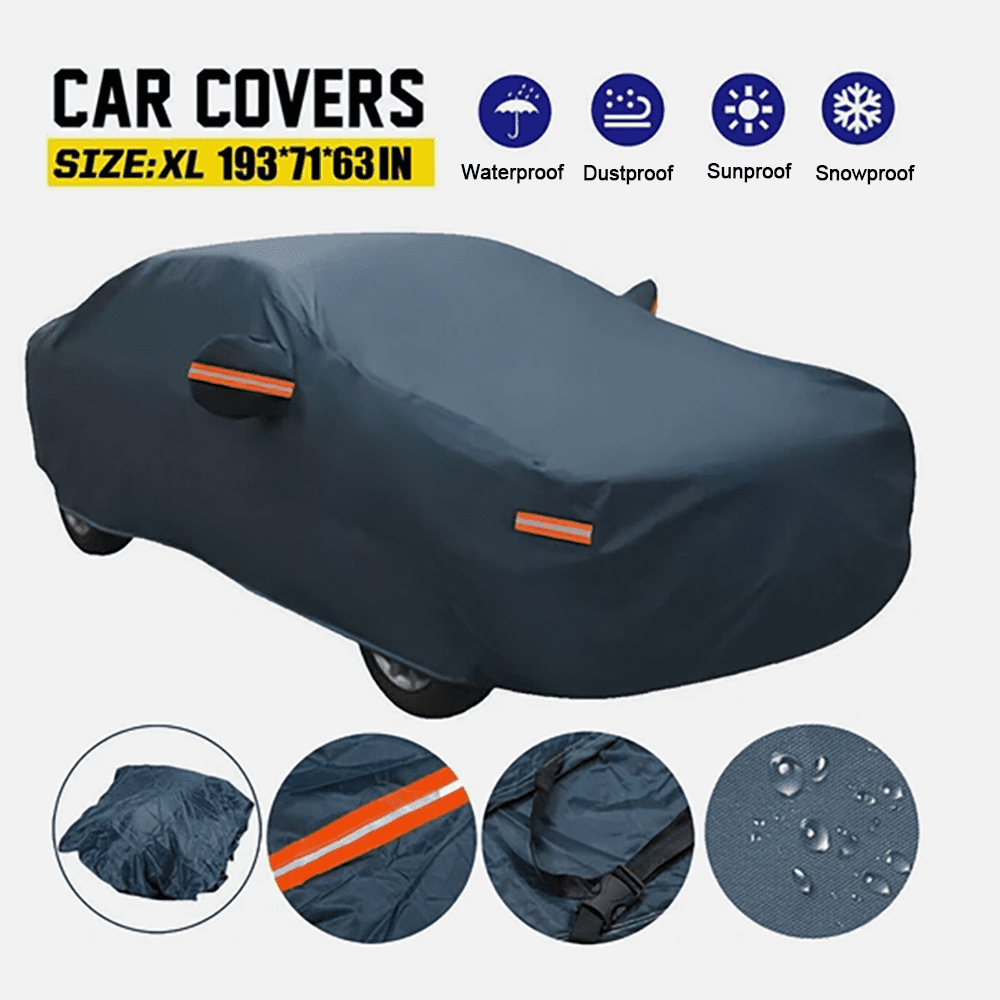 Waterproof Full Car Cover - All Weather Protection for Rain, Snow, UV ...