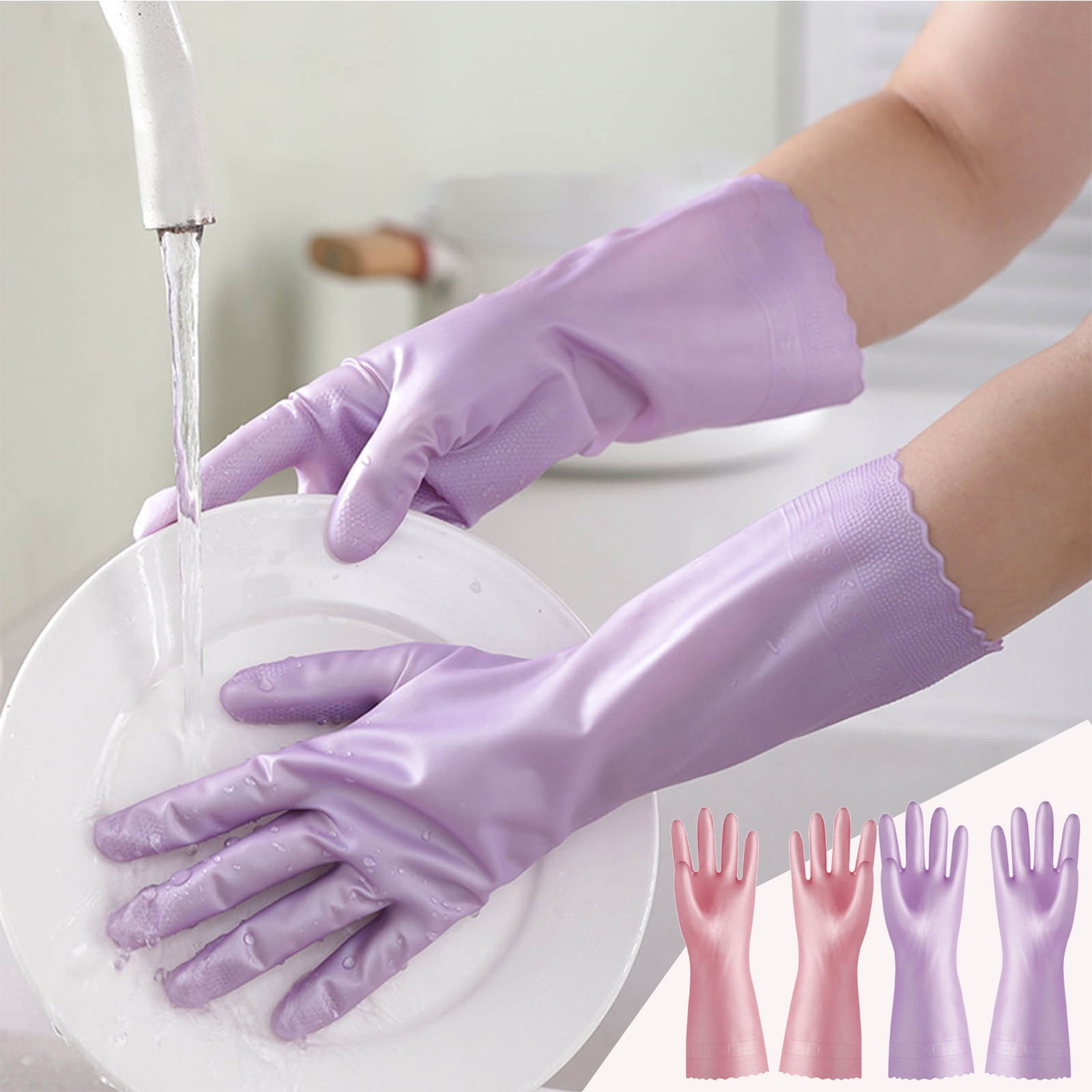Waterproof Gloves Assorted Colors Easy Clean Housework Gloves for ...