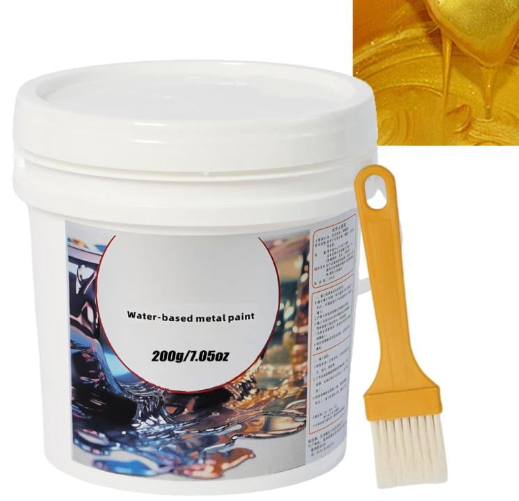 Waterproof Gold Leaf Paint for Arts,Paintings and Crafts,200g/7.05oz ...